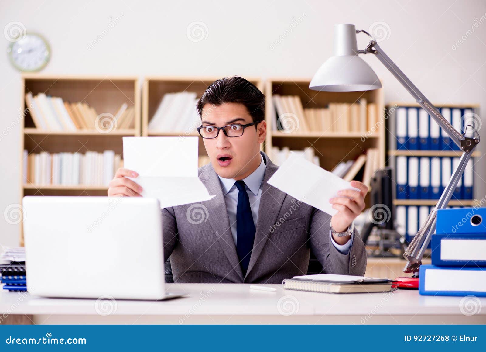 The Businessman Receiving Letter Envelope in Office Stock Photo - Image ...