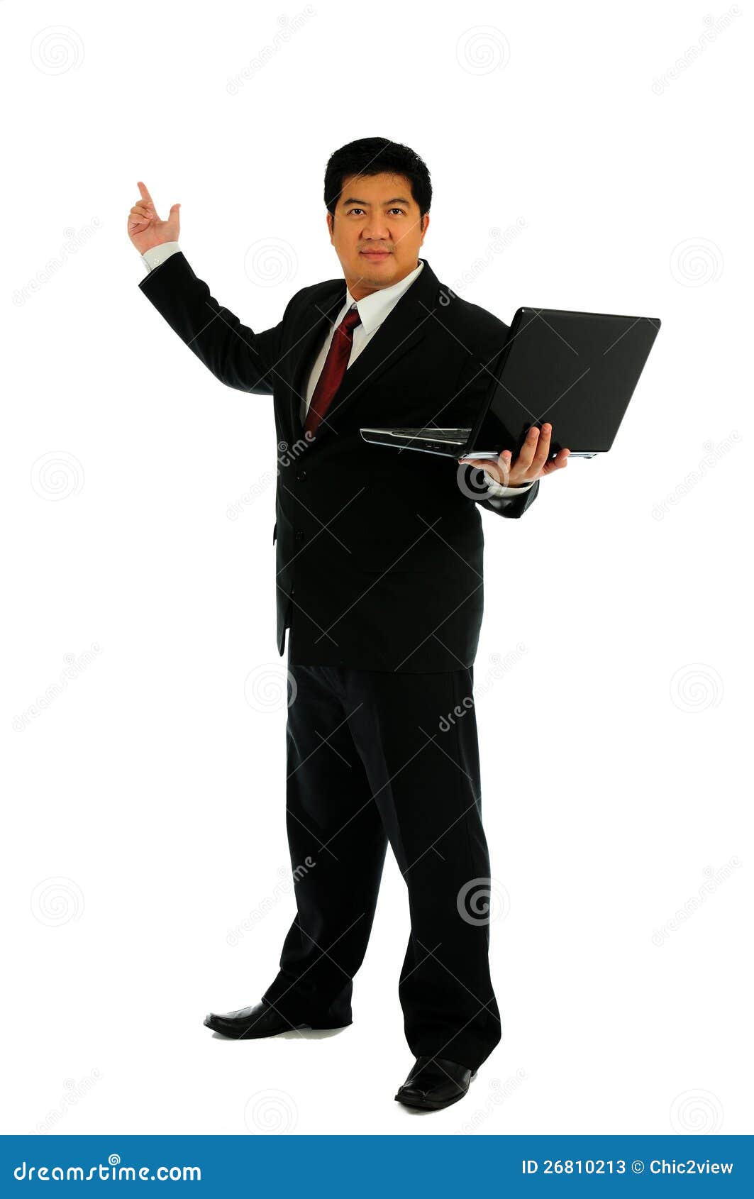 Businessman recommend stock image. Image of guide, captain - 26810213