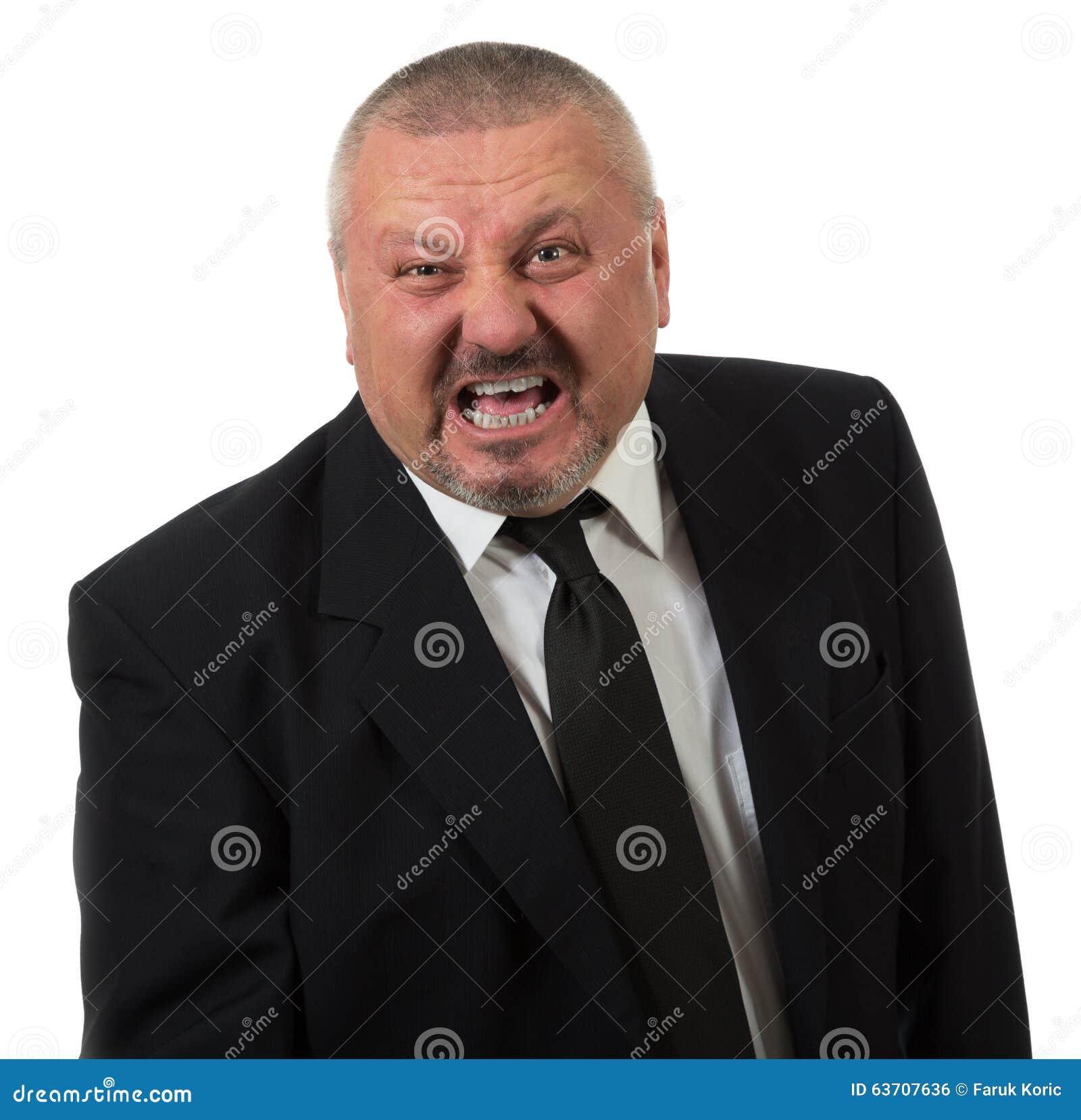 Businessman is Red Faced and Very Angry Stock Photo - Image of isolated ...