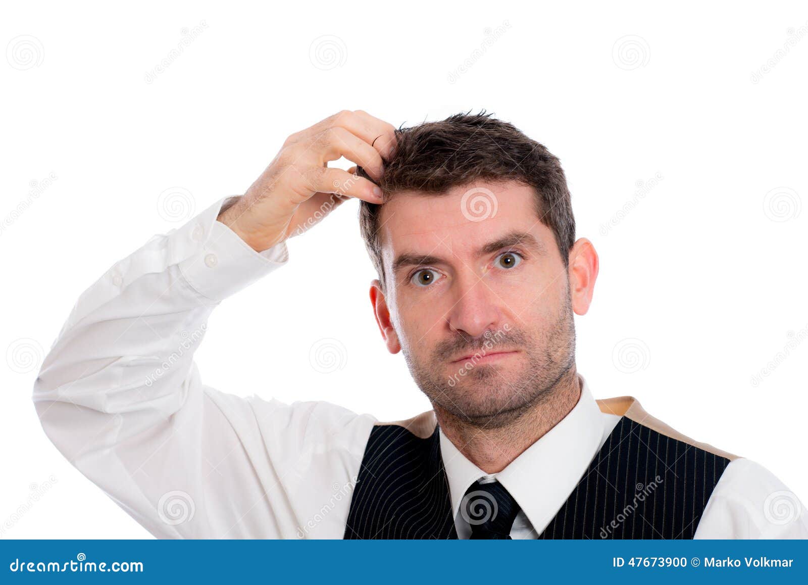 Businessman is reflecting stock photo. Image of isolated - 47673900