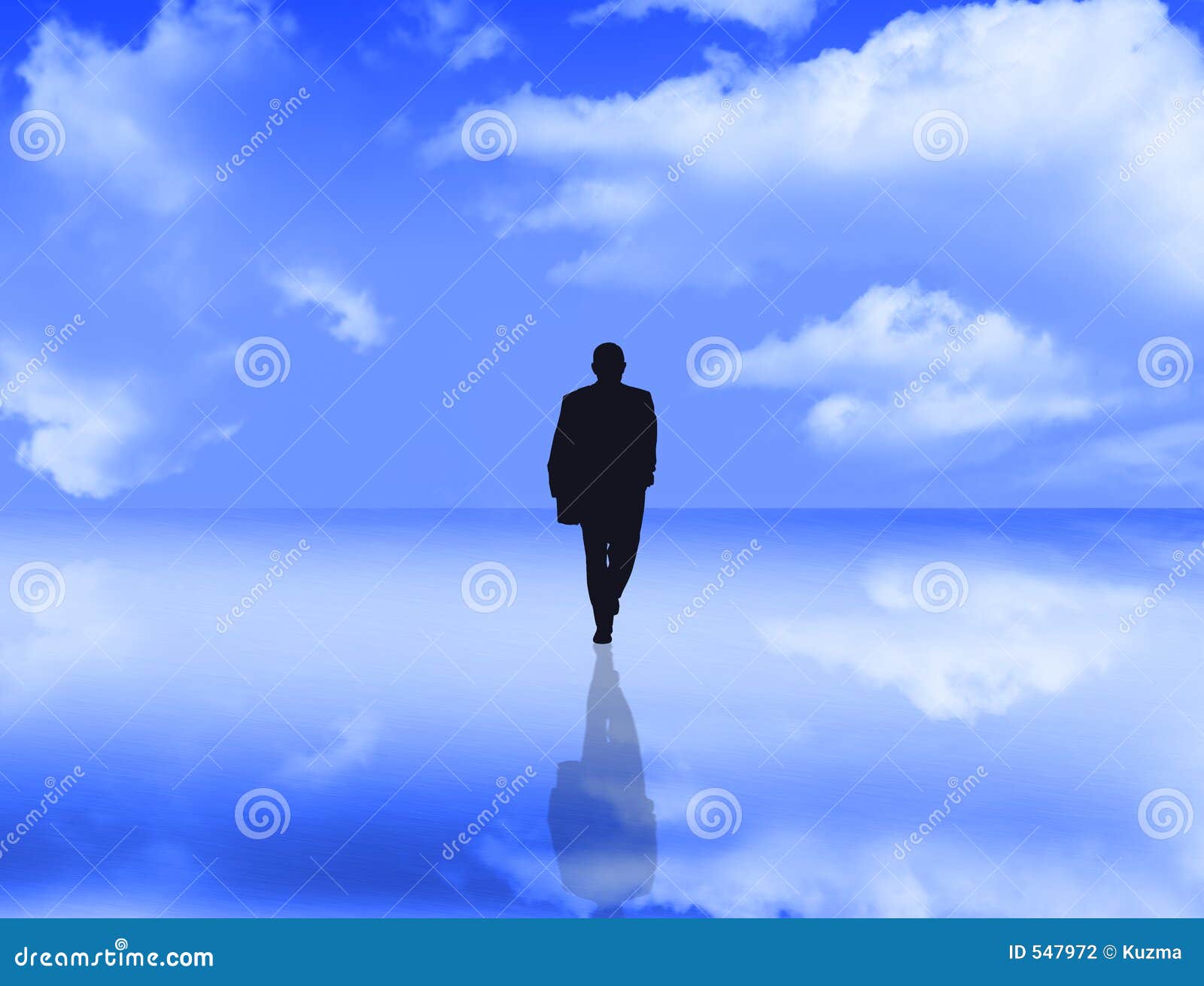 Businessman with Reflection Stock Illustration - Illustration of mirror ...