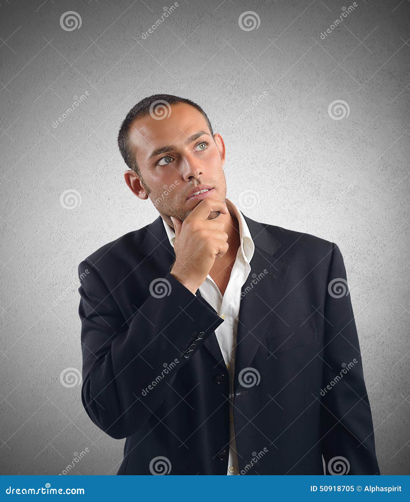 Businessman reflects stock image. Image of difficult - 50918705