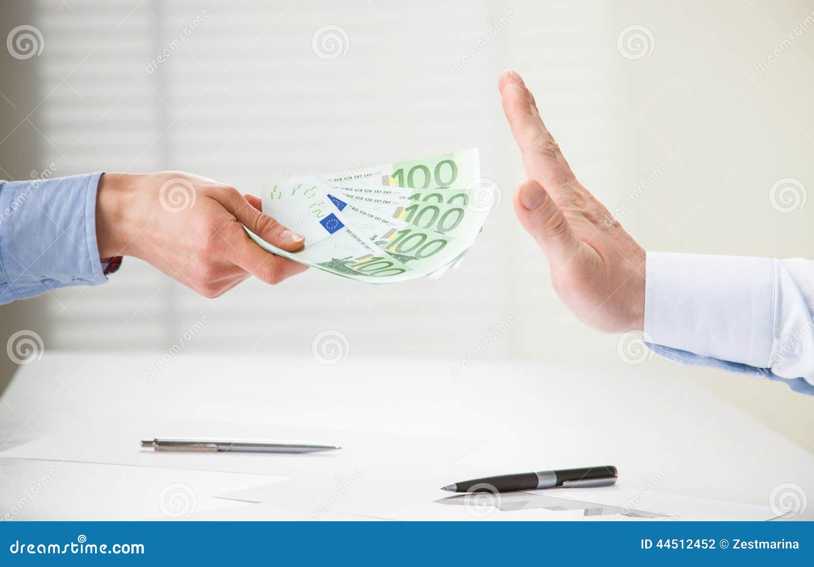 Businessman Refusing To Take a Bribe Stock Photo - Image of concept ...