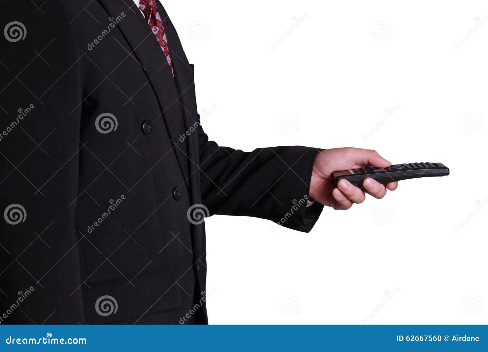 Businessman and Remote Control Stock Photo - Image of wireless ...