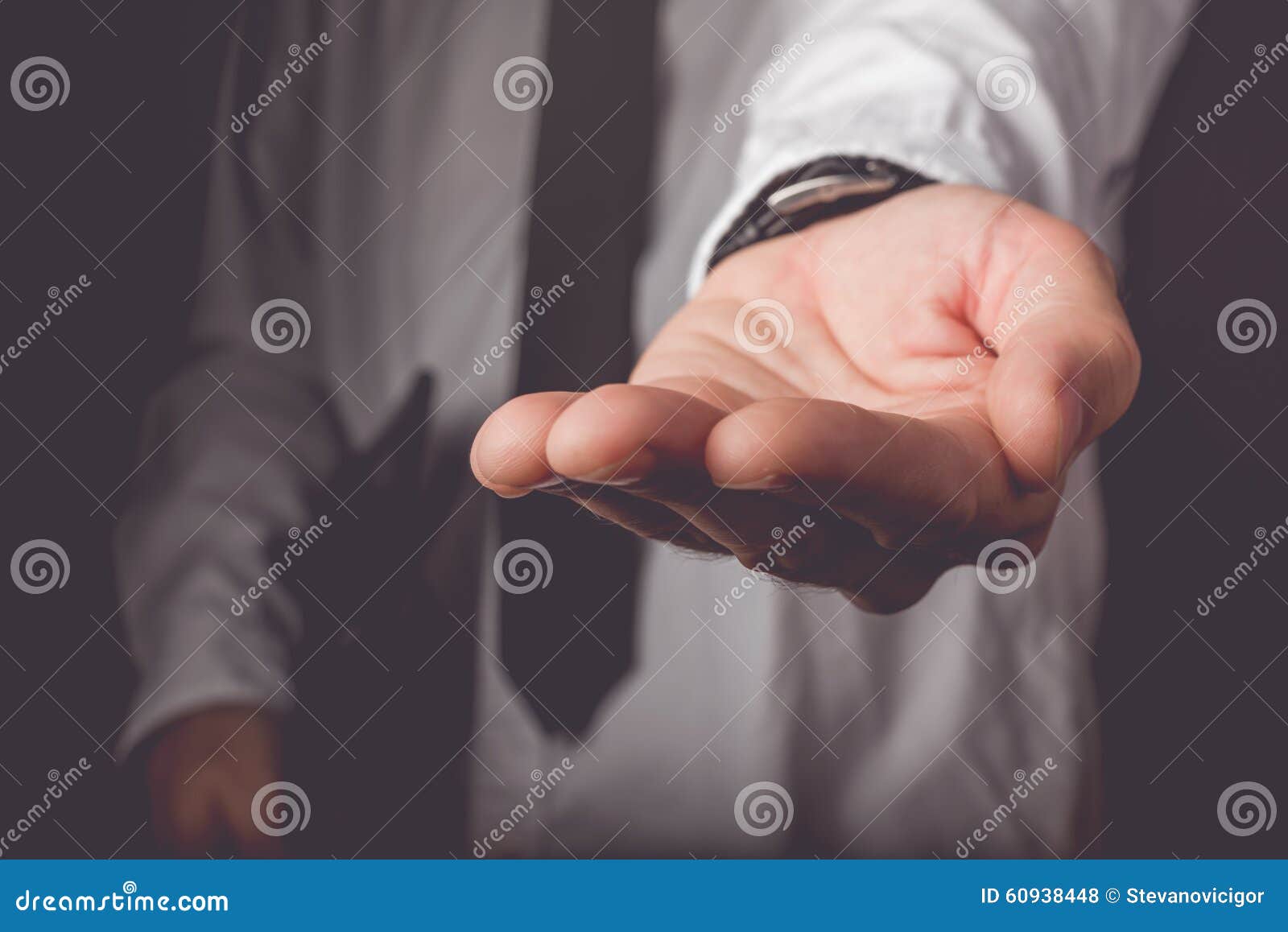 Businessman Requesting for Money Loan Stock Photo - Image of banking ...