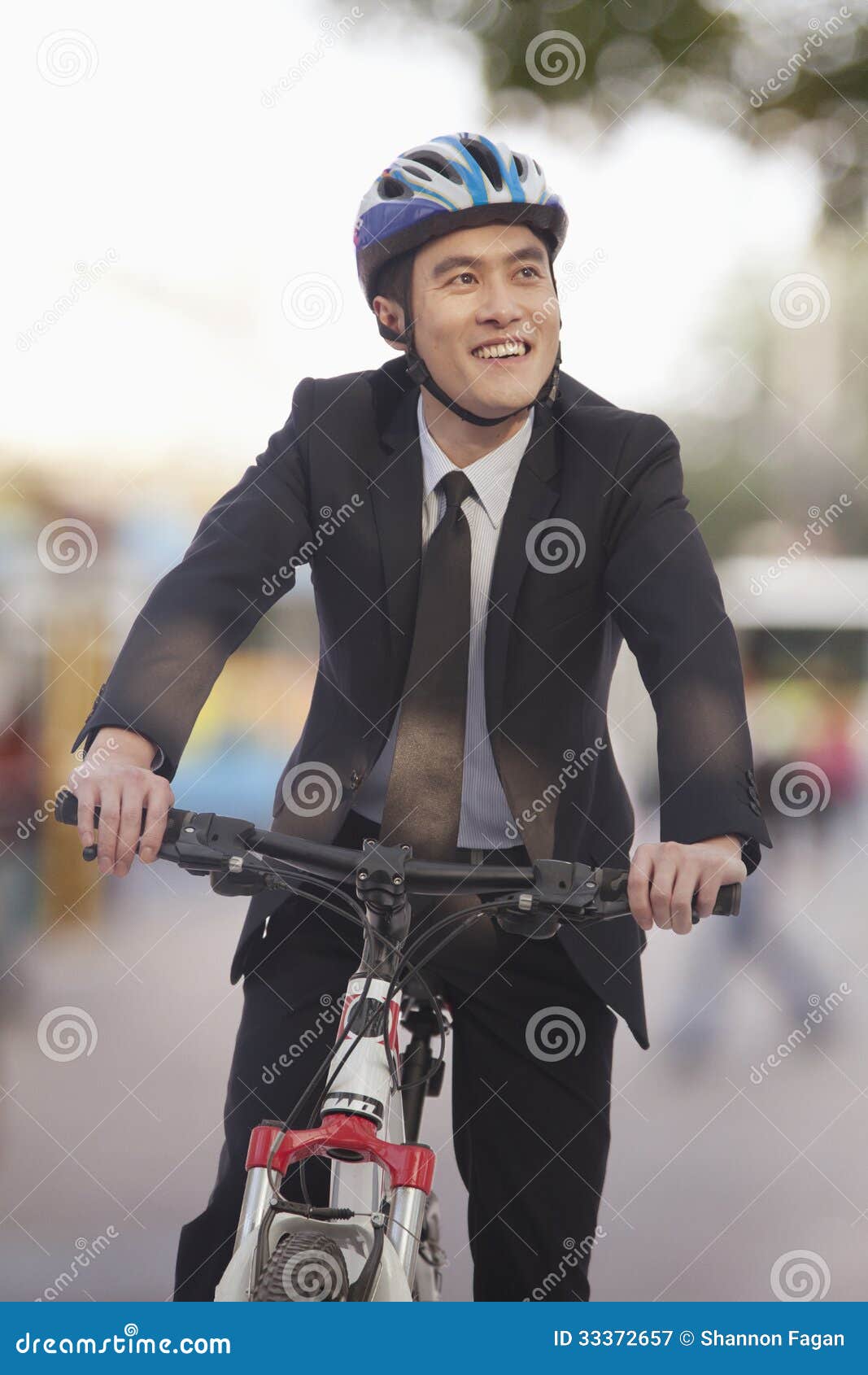 Businessman Riding a Bicycle, Beijing Stock Image - Image of leisure ...
