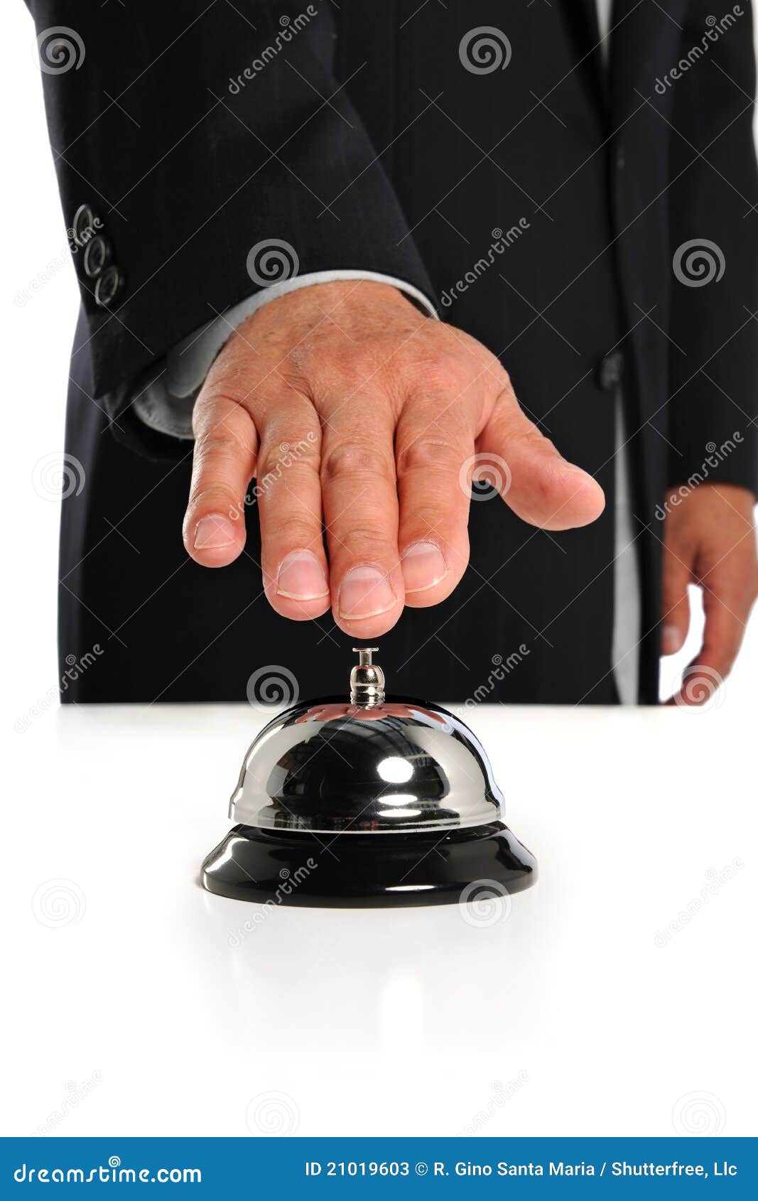 Businessman Ringing Bell stock image. Image of male, person - 21019603