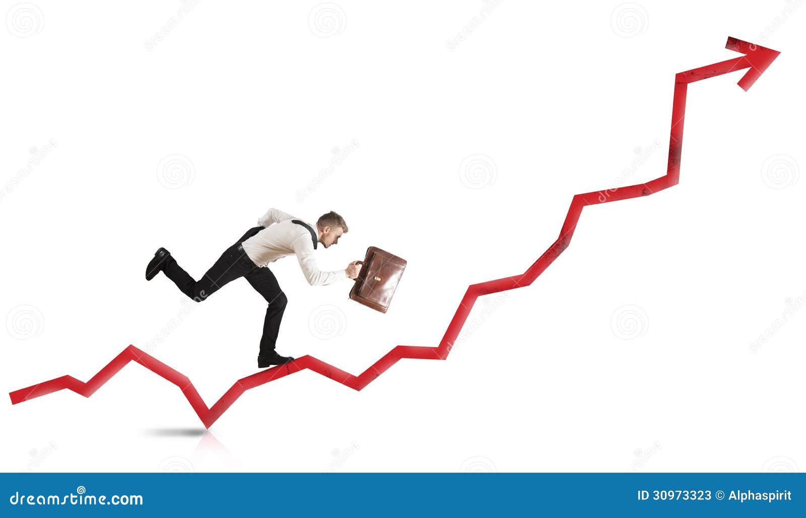 Businessman Rises Statistics Stock Image - Image of jump, business ...