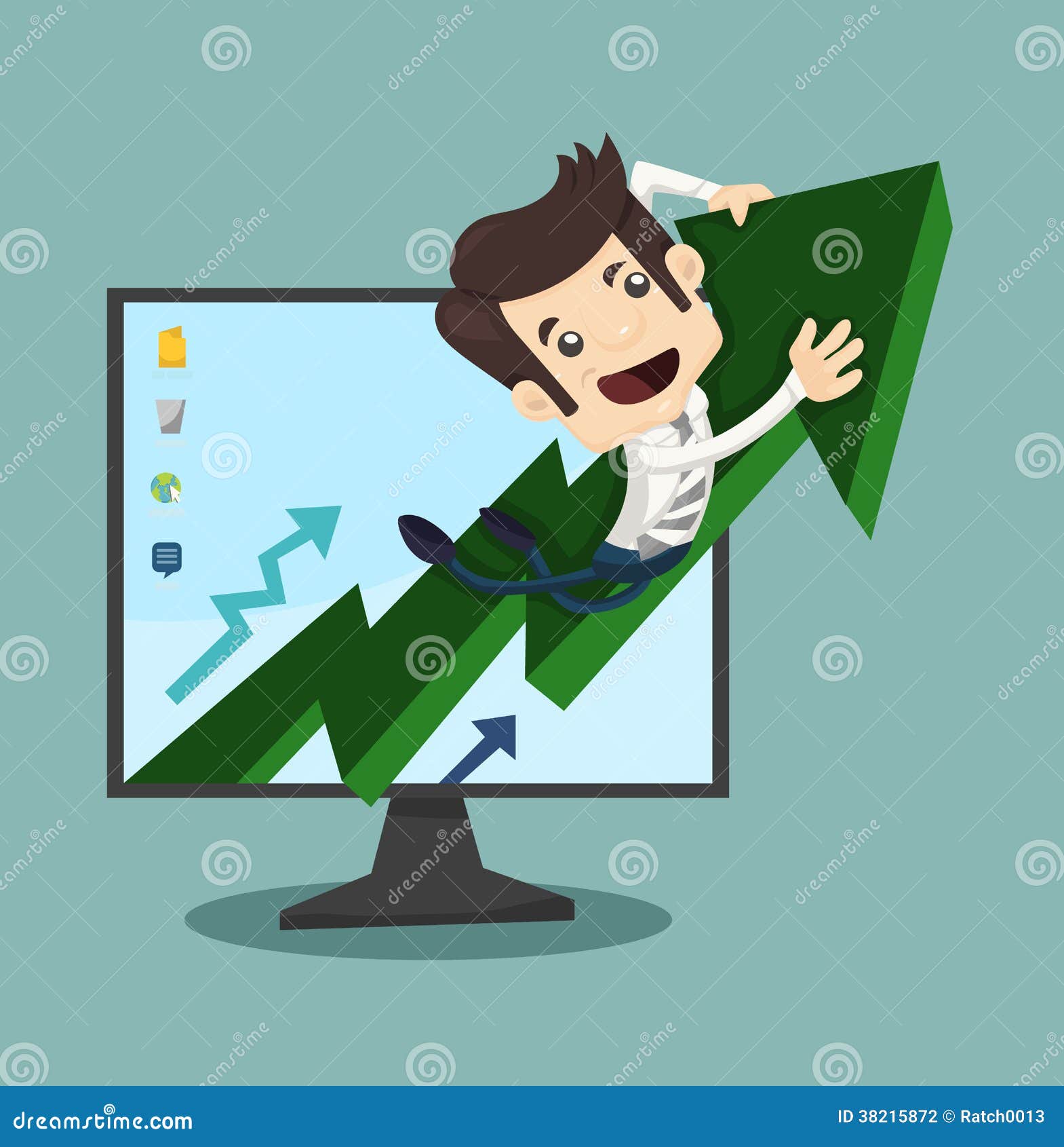 Rising Arrow Stock Image | CartoonDealer.com #7604809