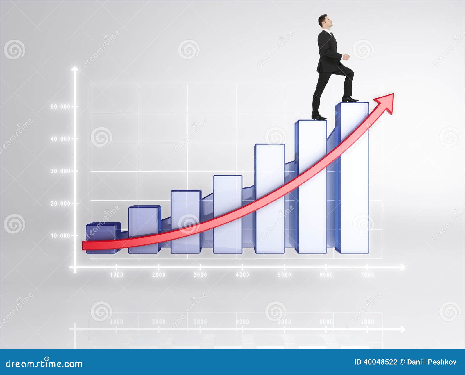 Businessman rising up stock illustration. Illustration of arrow - 40048522