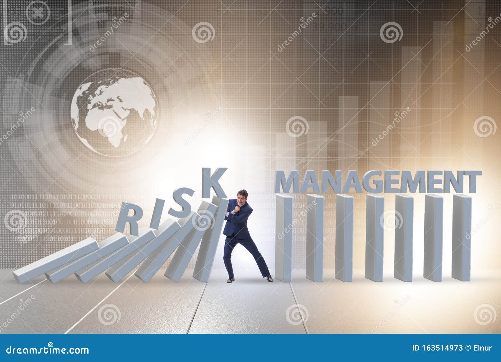 Businessman in Risk Management Concept Stock Image - Image of control ...