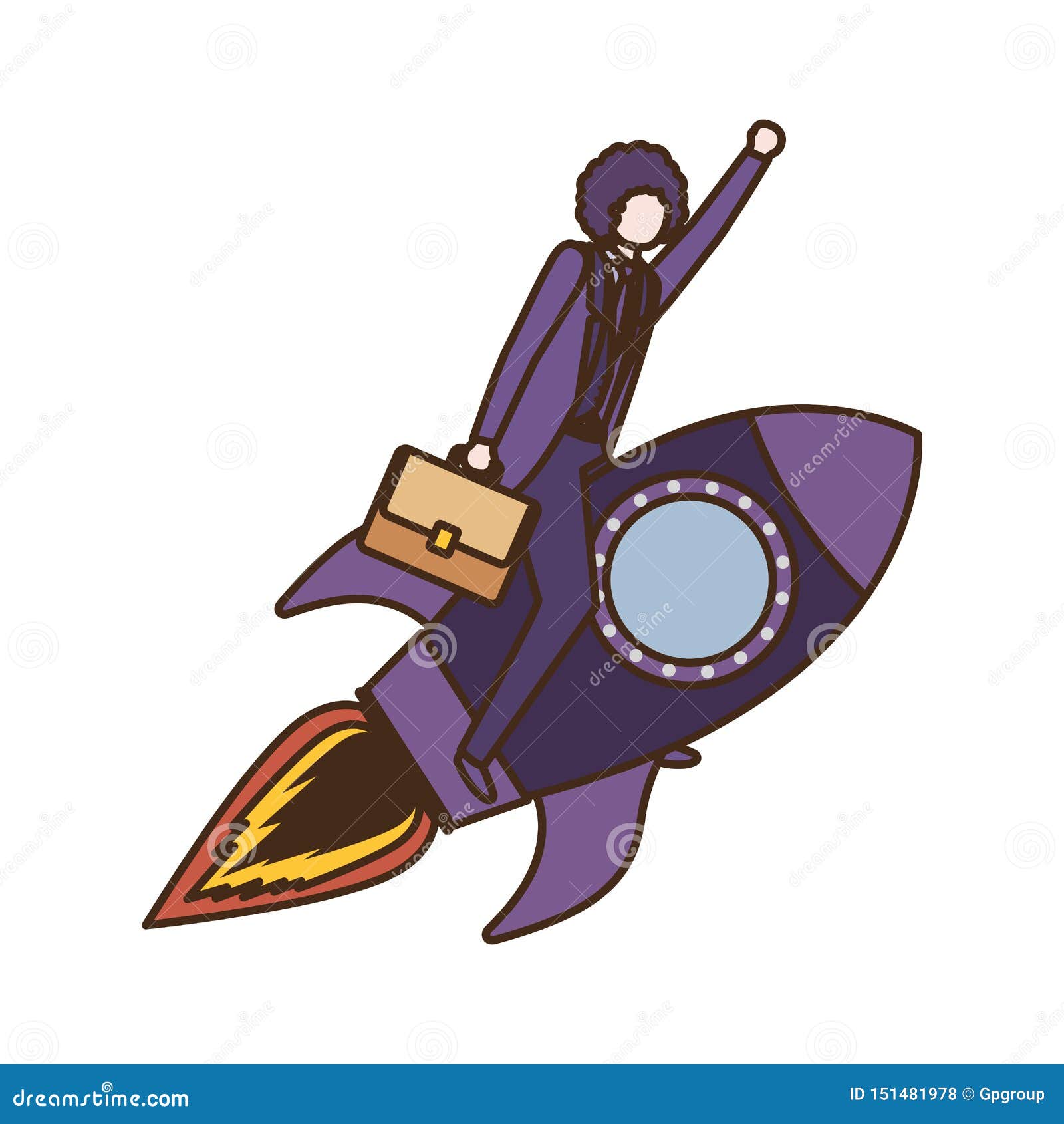 Businessman with Rocket Avatar Character Stock Vector - Illustration of ...