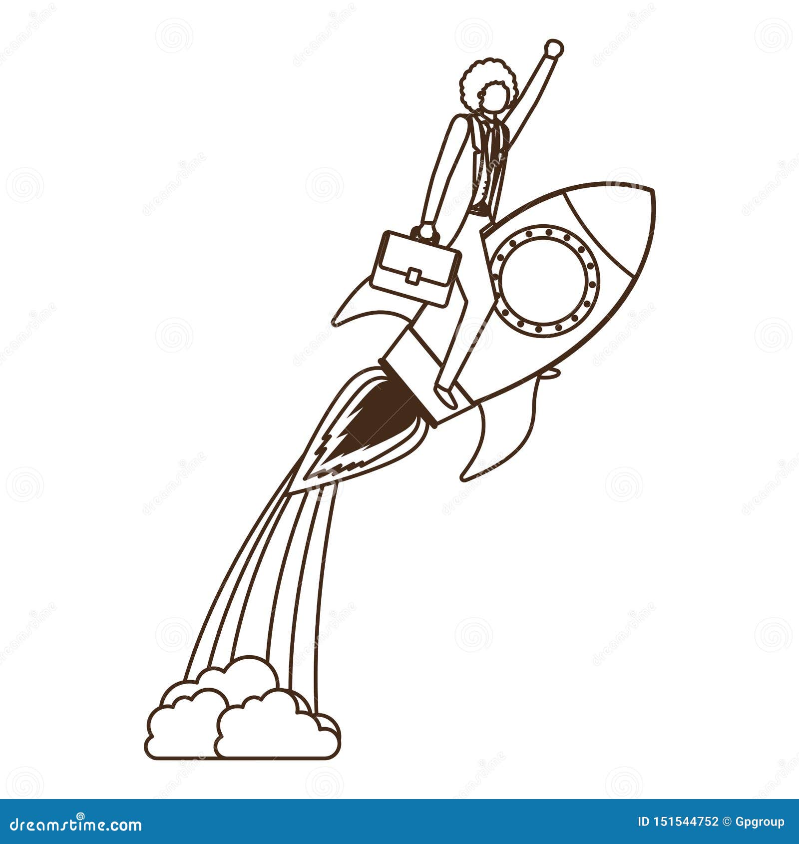 Businessman with Rocket Avatar Character Stock Vector - Illustration of ...