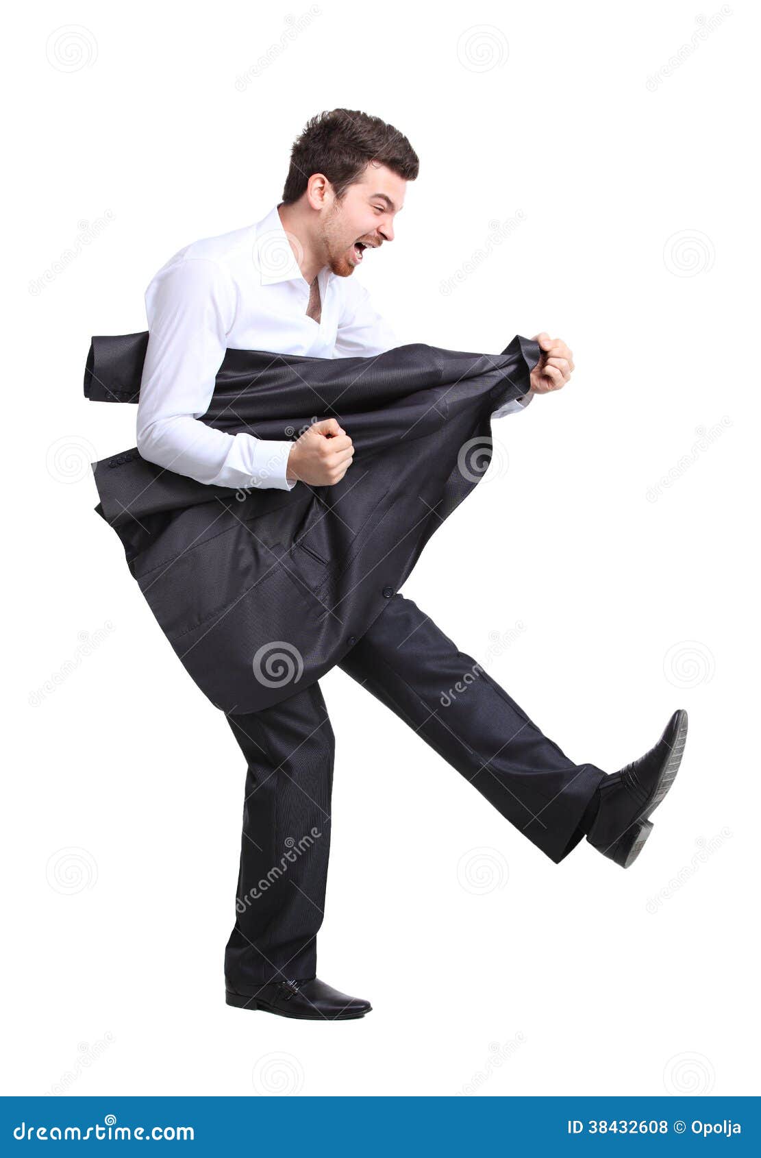 Businessman Rocking it Off Playing Airguitar Stock Photo - Image of ...