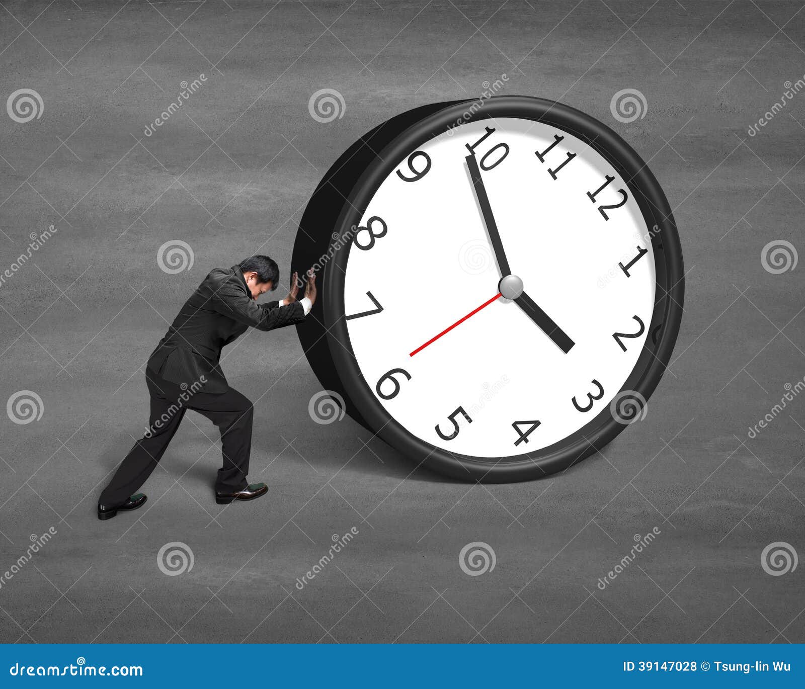 Businessman rolling clock stock photo. Image of concept - 39147028
