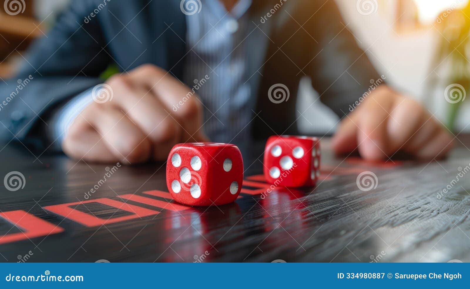 Businessman Rolling Dice To Mitigate Risks in Business Strategy and ...