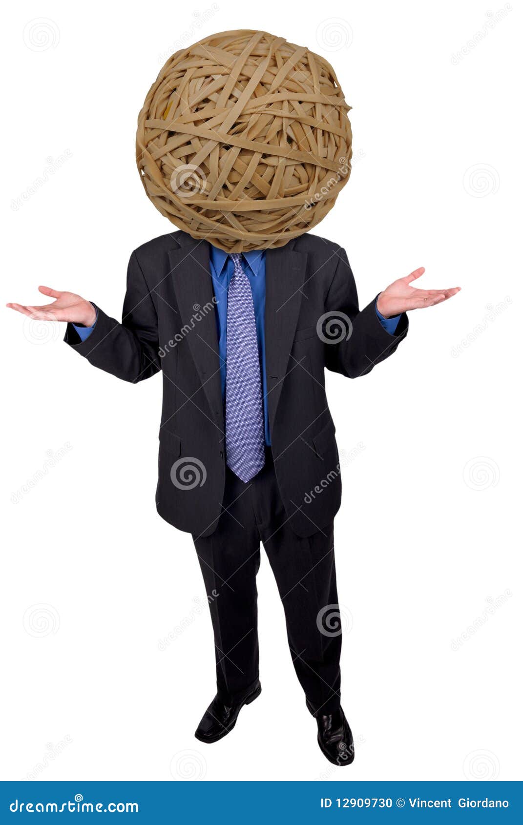 Businessman Rubberband Head Stock Photo - Image of rubberband, isolated ...