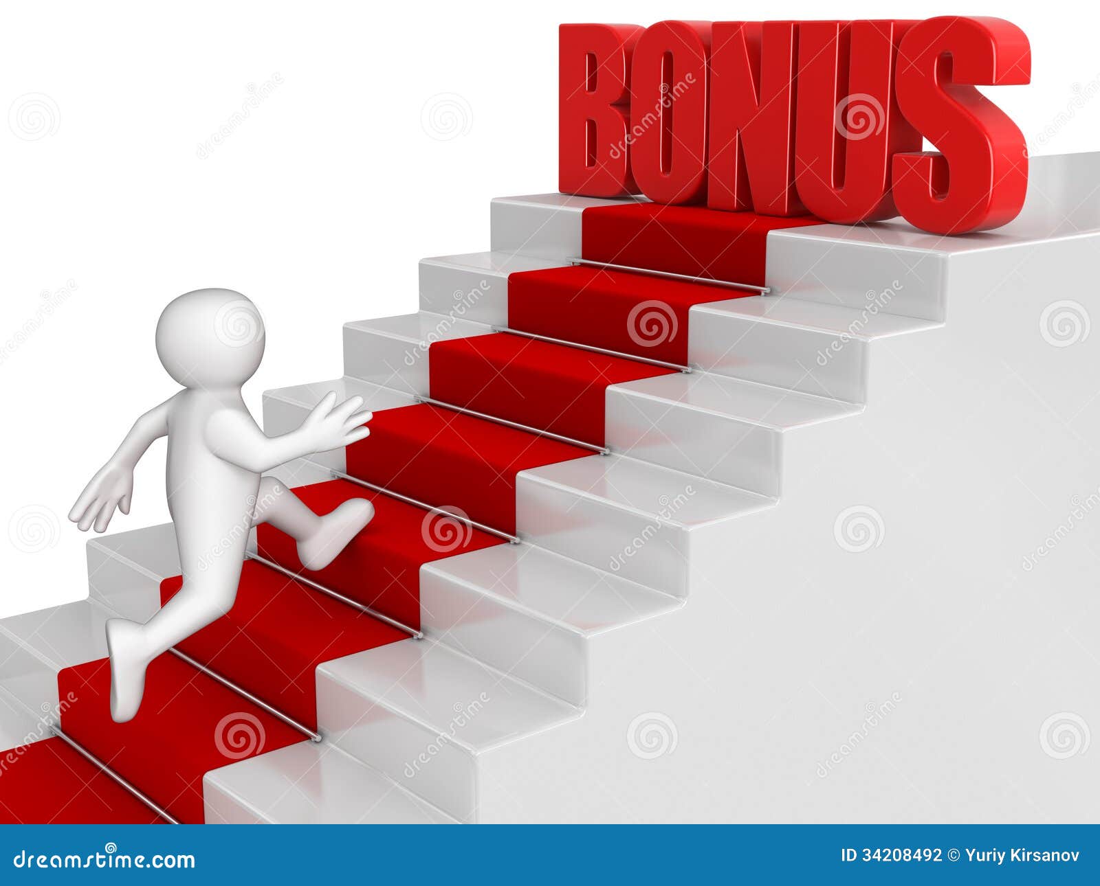 Businessman run to Bonus stock illustration. Illustration of ...