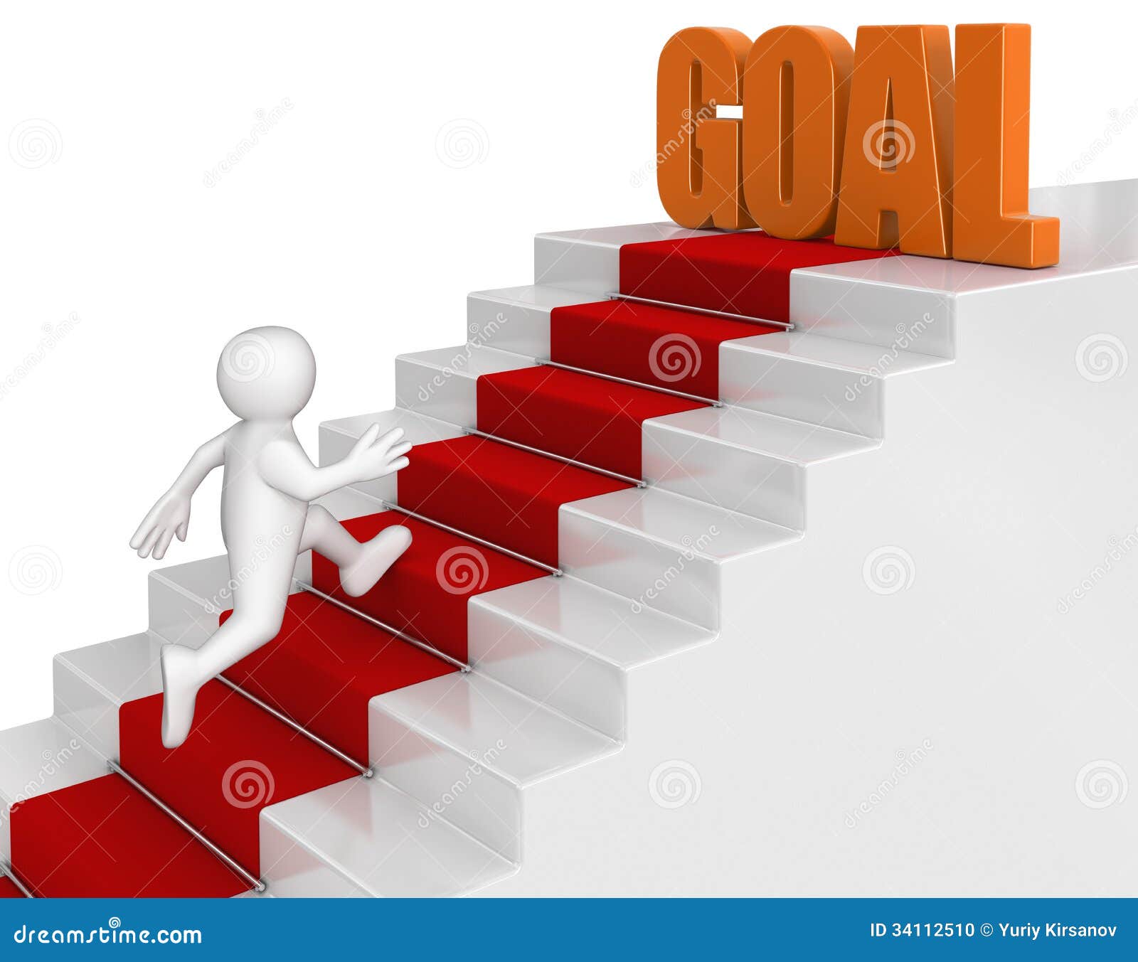 Businessman run to goal stock illustration. Illustration of development ...