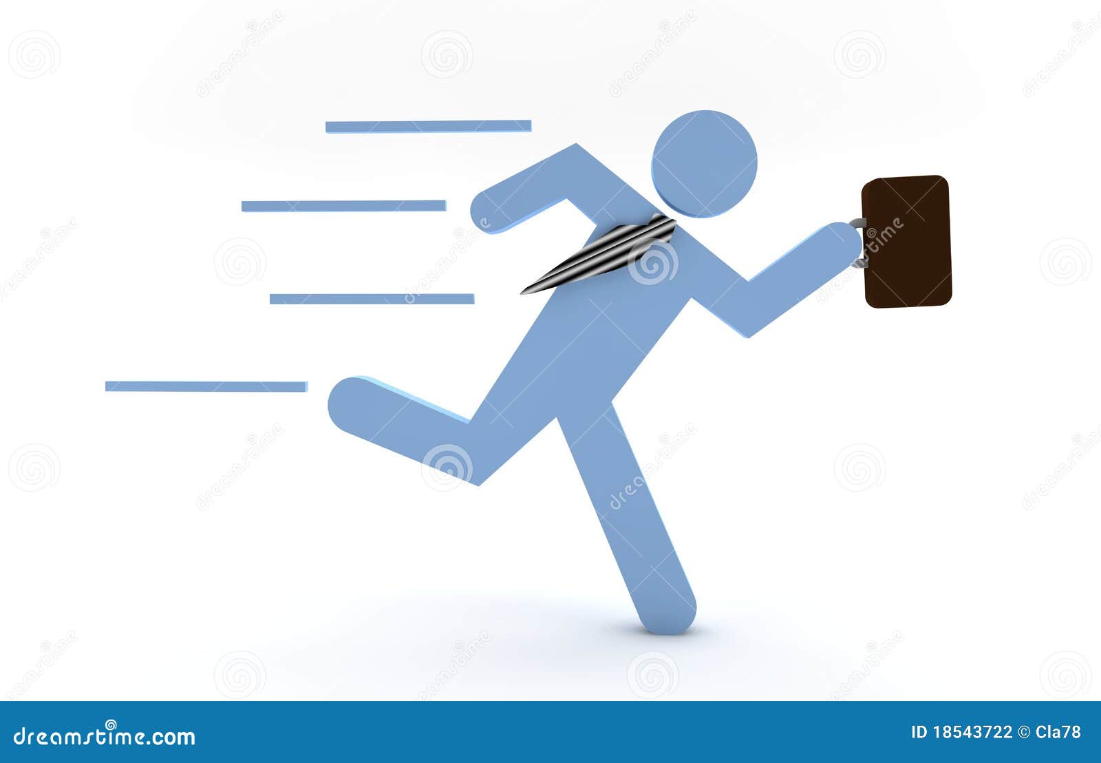 Businessman running stock illustration. Illustration of representative ...