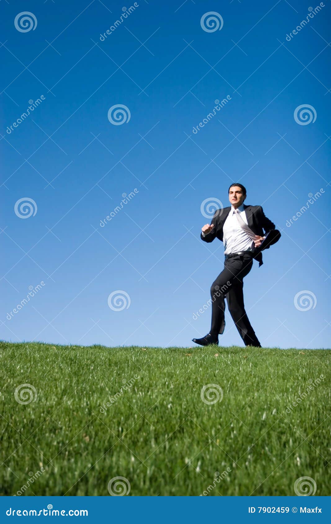 Businessman running stock image. Image of important, green - 7902459