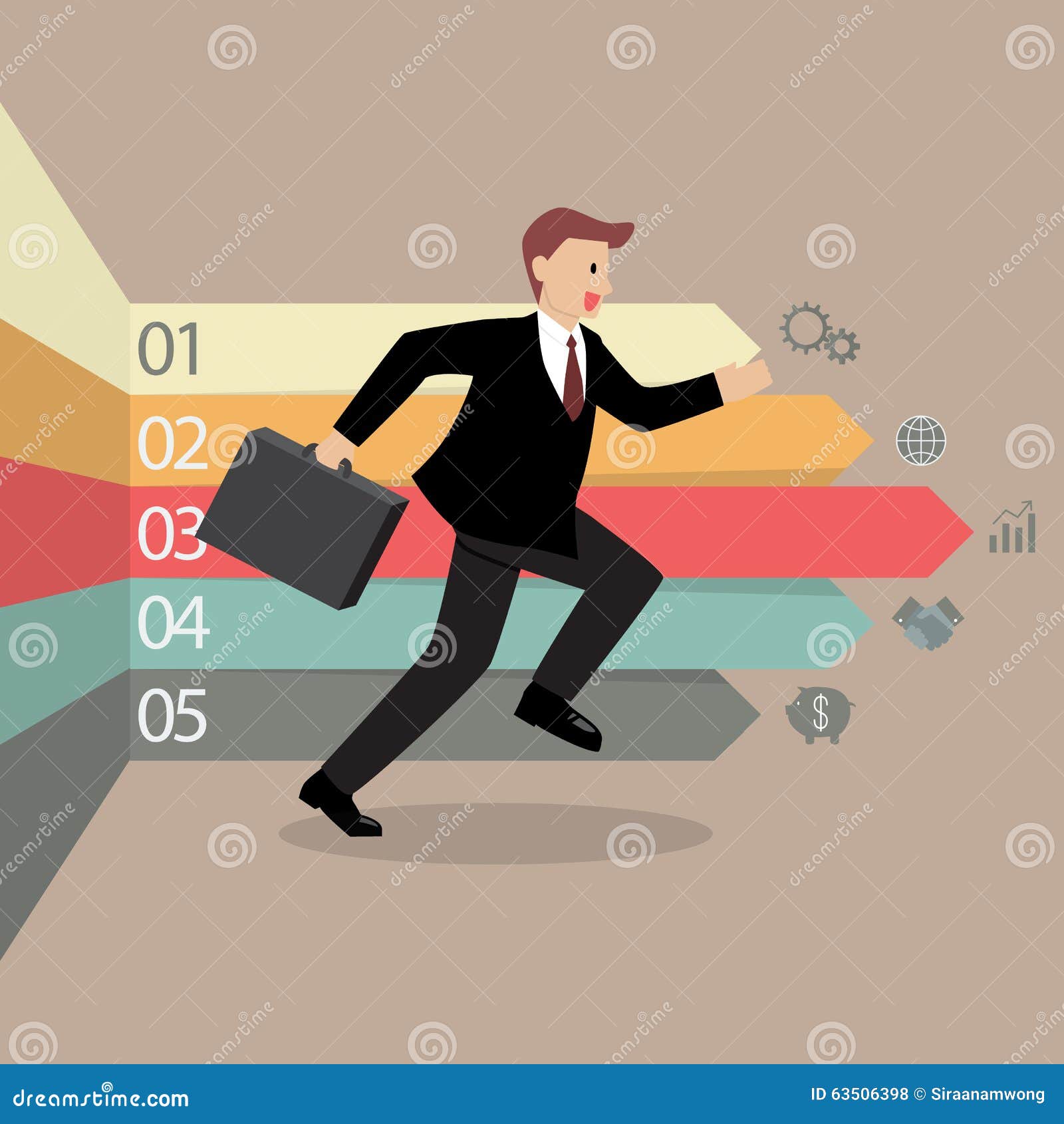 Businessman Running Arrows Infographic Stock Illustrations – 16 ...