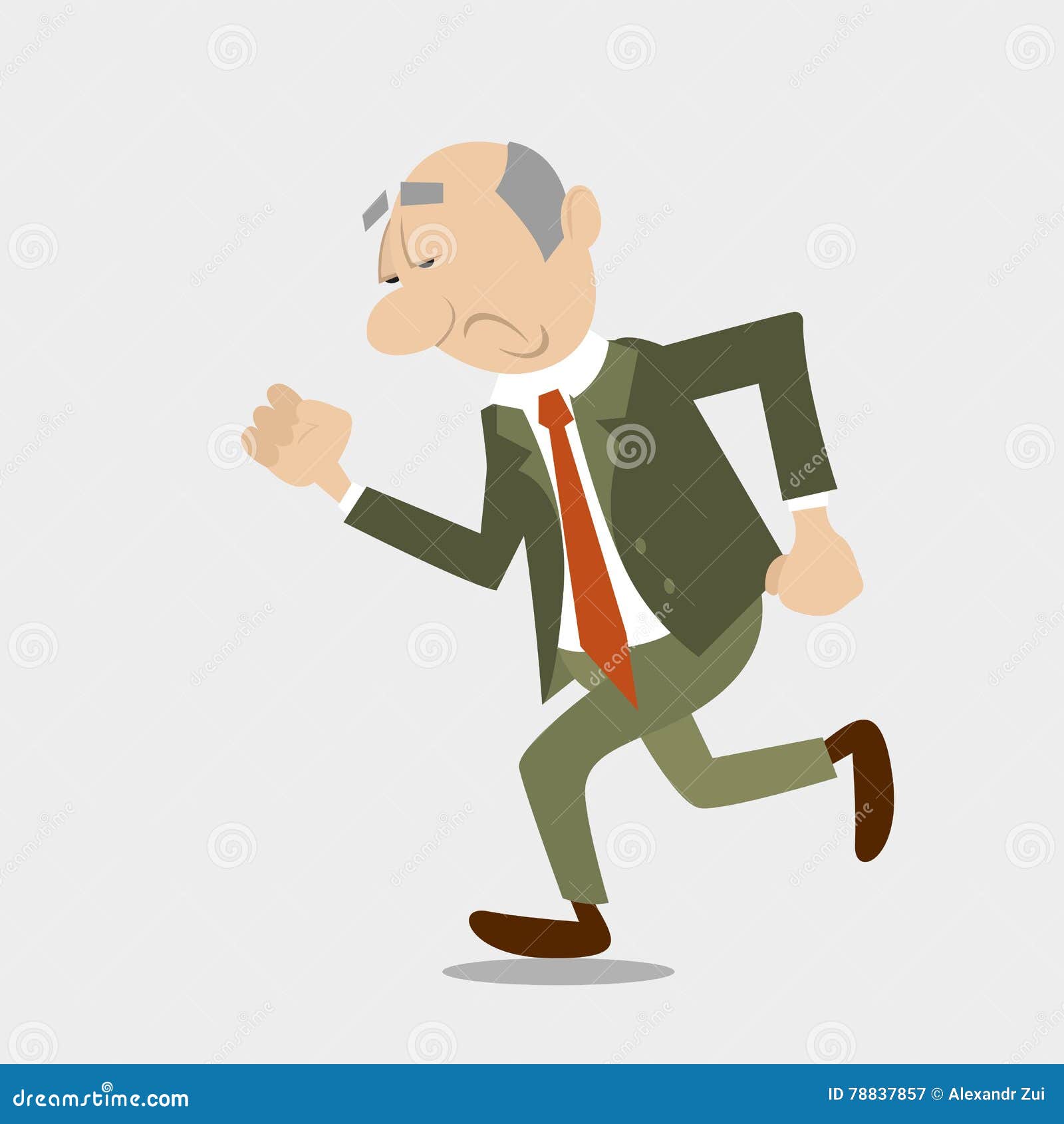 Businessman Running. Cartoon Stock Vector - Illustration of simple ...