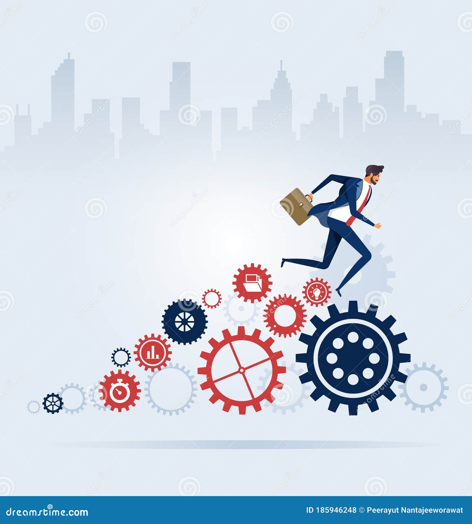 Merging Process Arrow Chart Vector Illustration | CartoonDealer.com ...