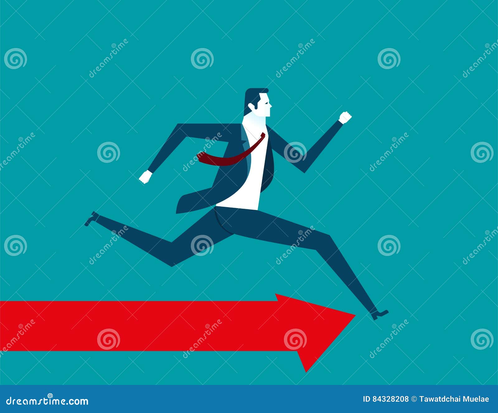 Businessman running stock vector. Illustration of finance - 84328208