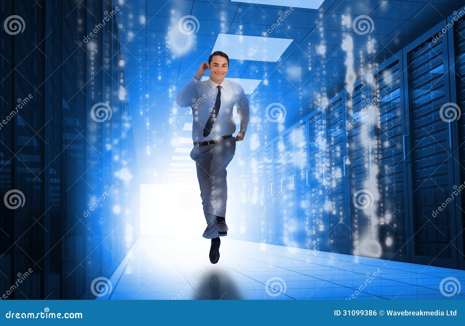 Businessman Running through Data Center Stock Photo - Image of racing ... Businessman Running through Data Center Stock Photo - Image of racing ...
