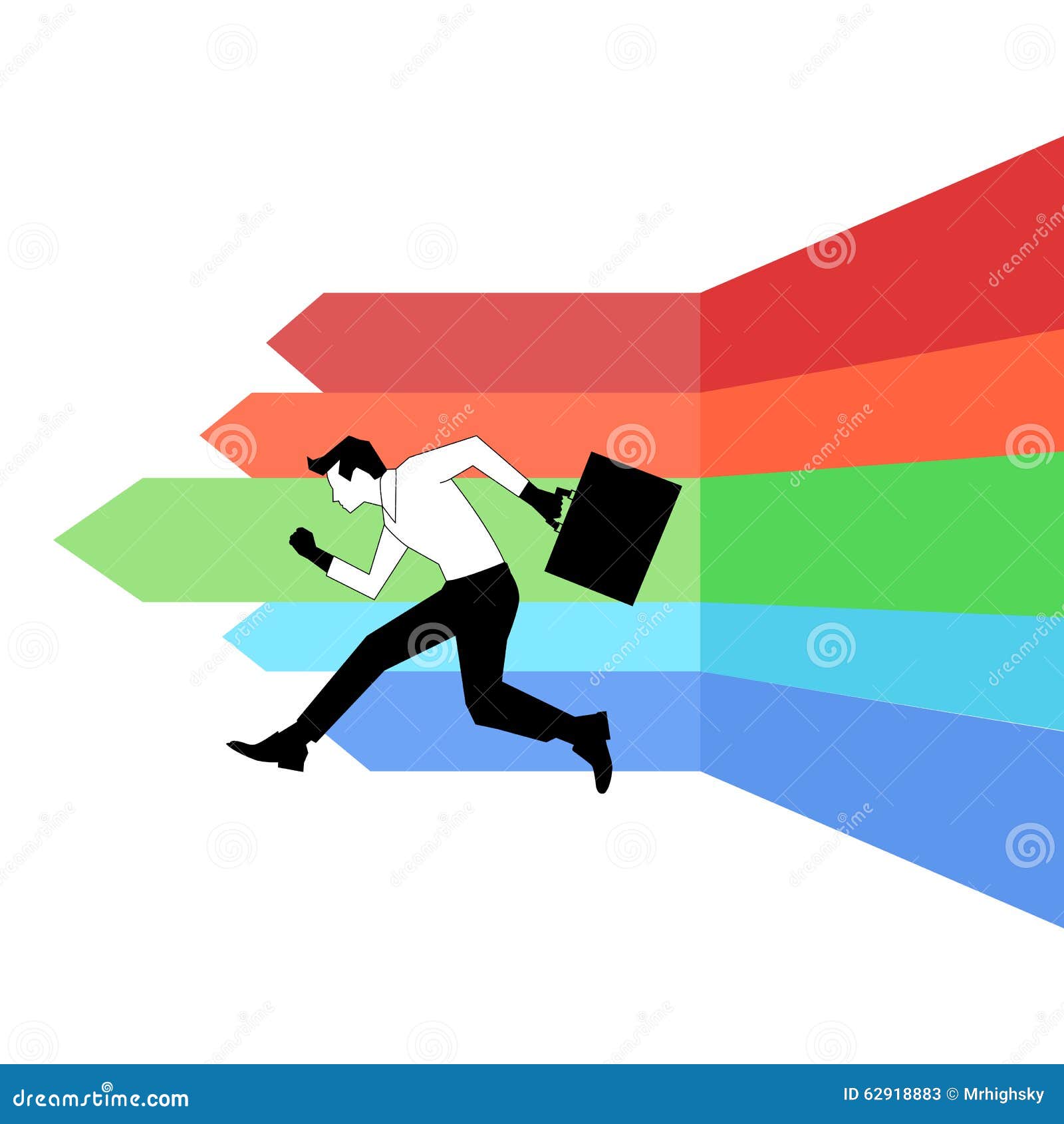 Businessman running design stock vector. Illustration of person - 62918883