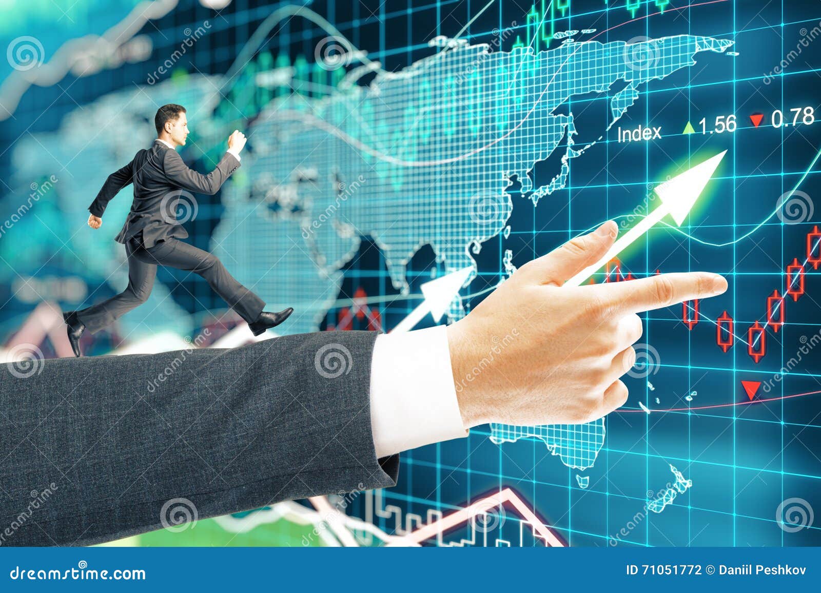 Businessman Running Forex Background Stock Photo - Image of ...