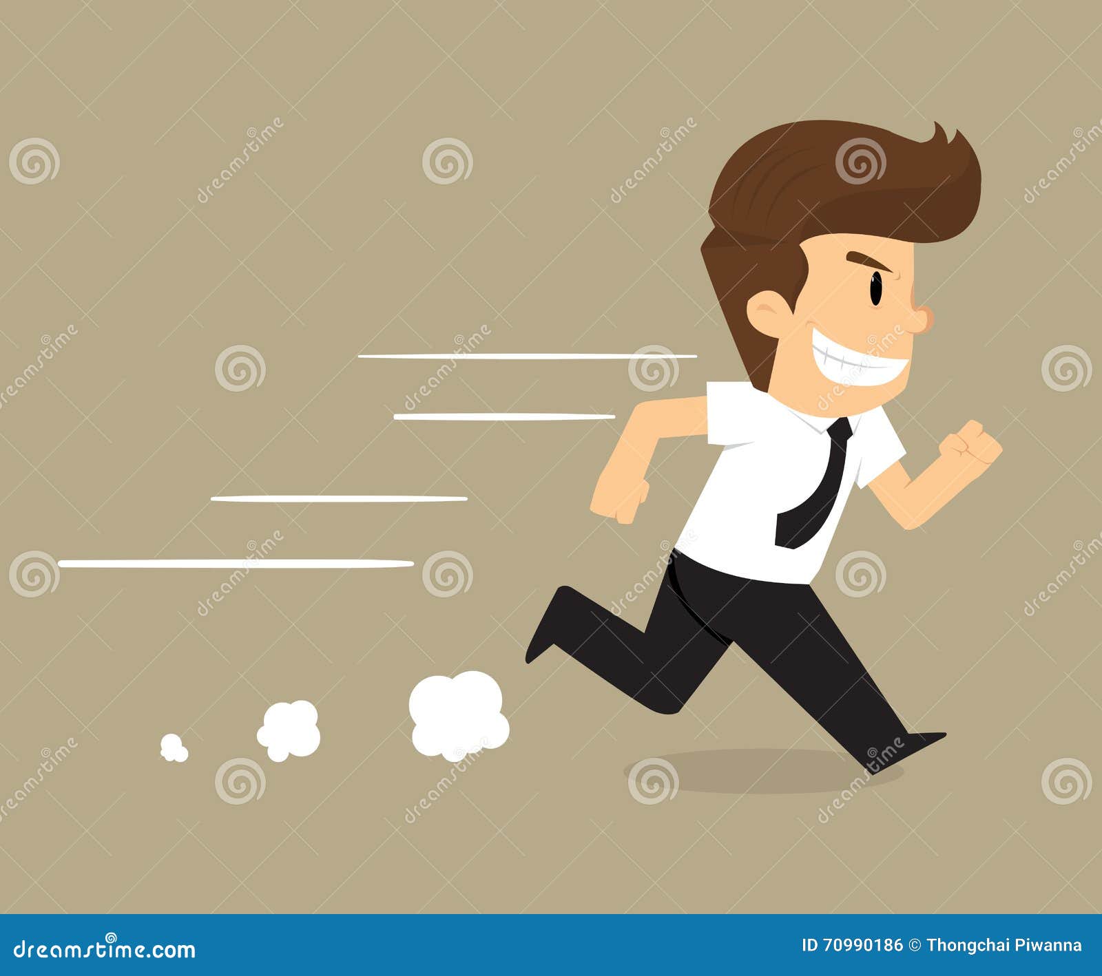 Businessman Running Forward with Confidence Stock Vector - Illustration ...