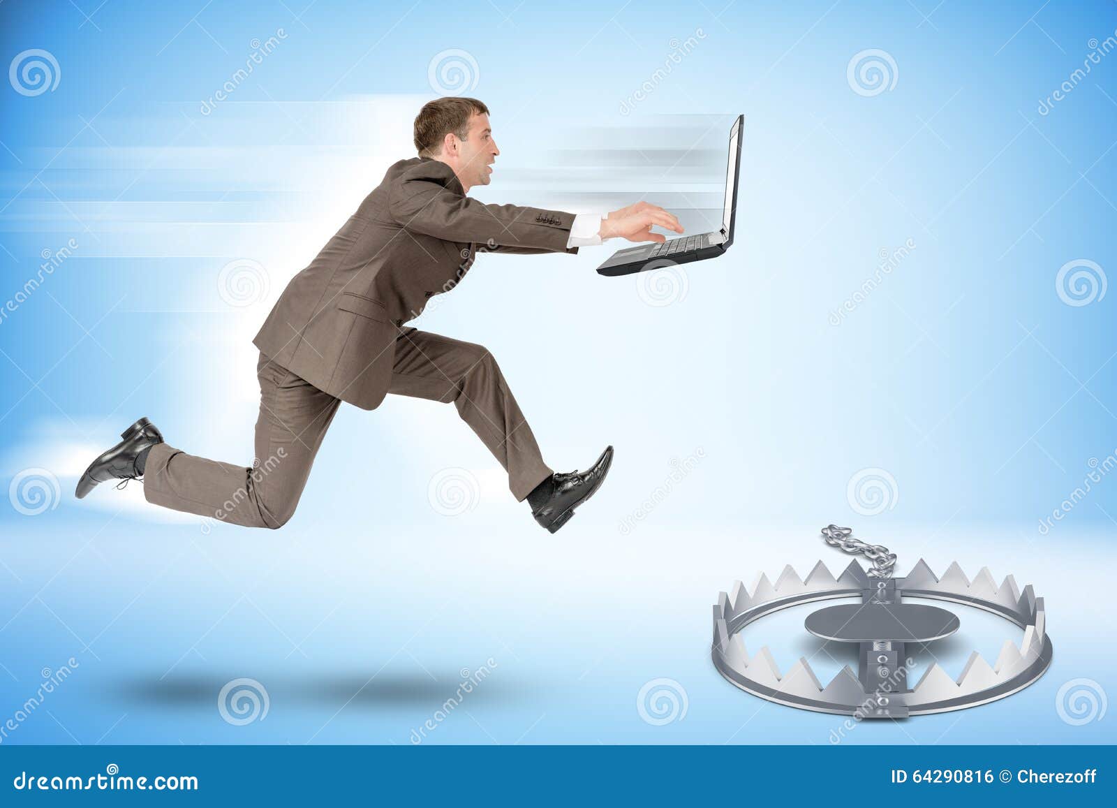 Businessman Running Forward Stock Photo - Image of confident, hold ...
