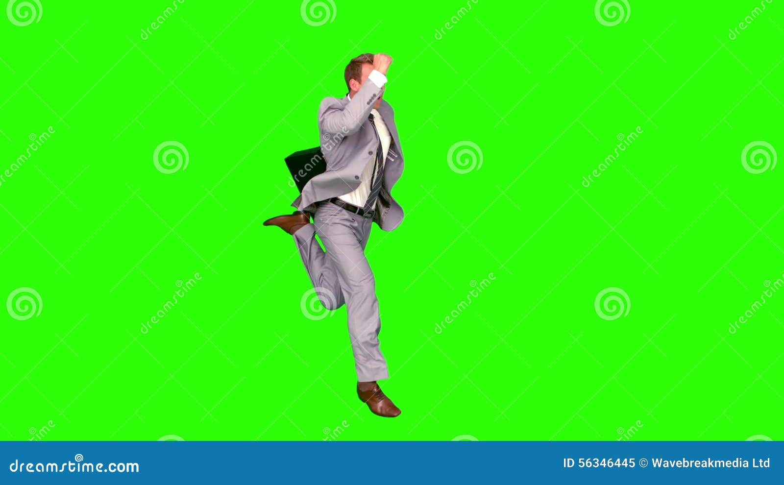 Businessman Running on Green Screen Stock Video - Video of dressed ...