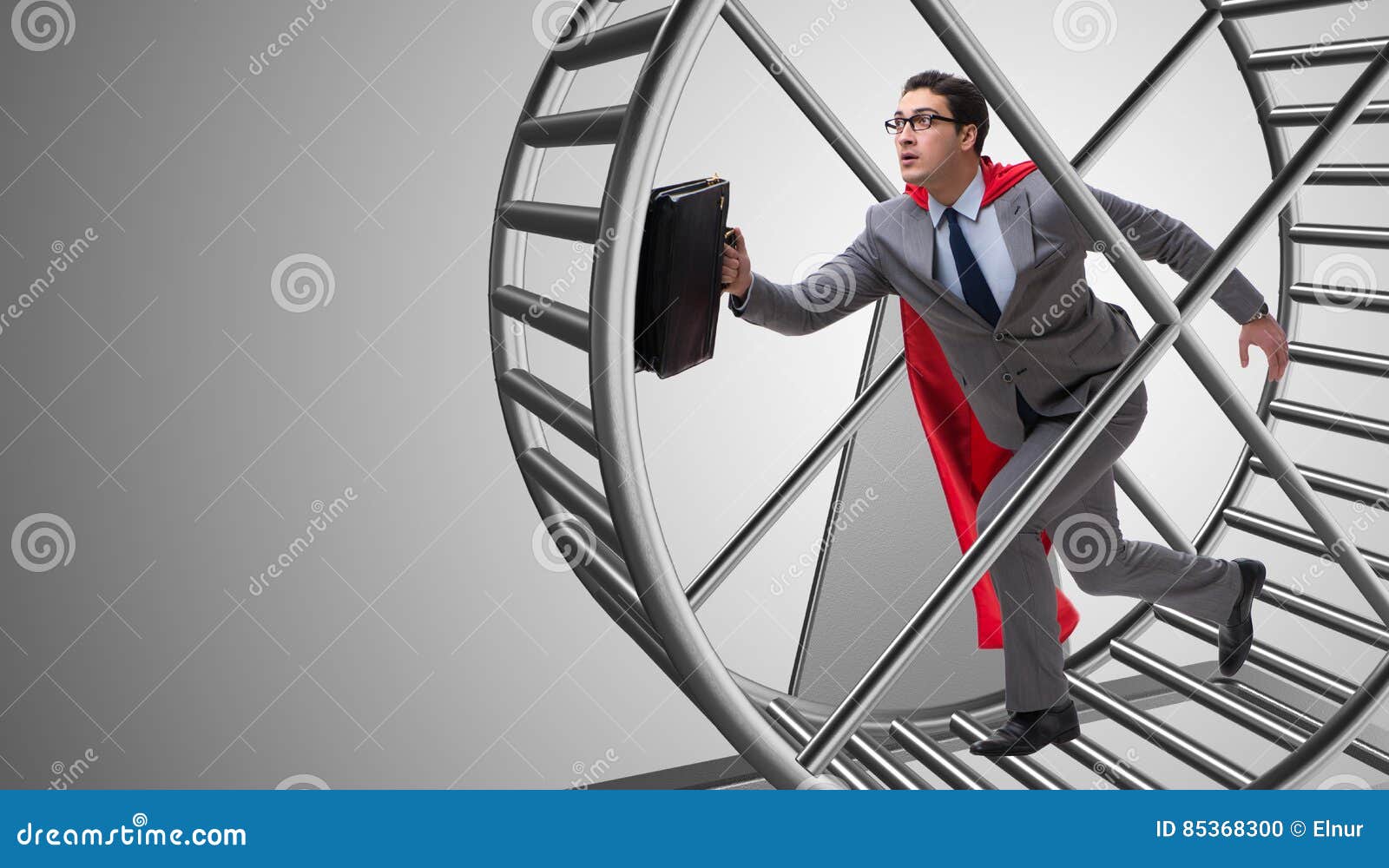 The Businessman Running on Hamster Wheel Stock Photo - Image of manager ...