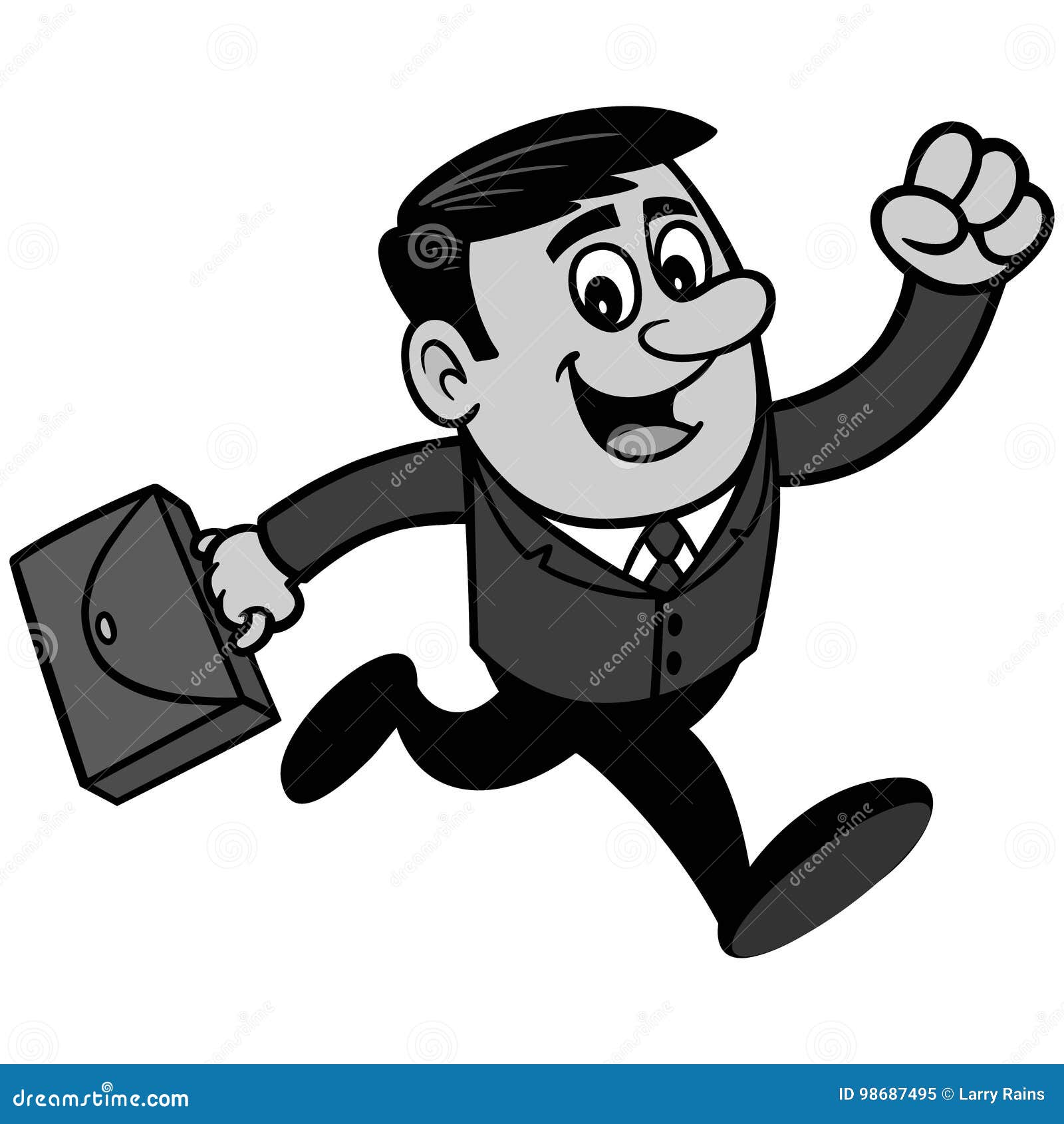 Businessman Running Illustration Stock Vector - Illustration of ...