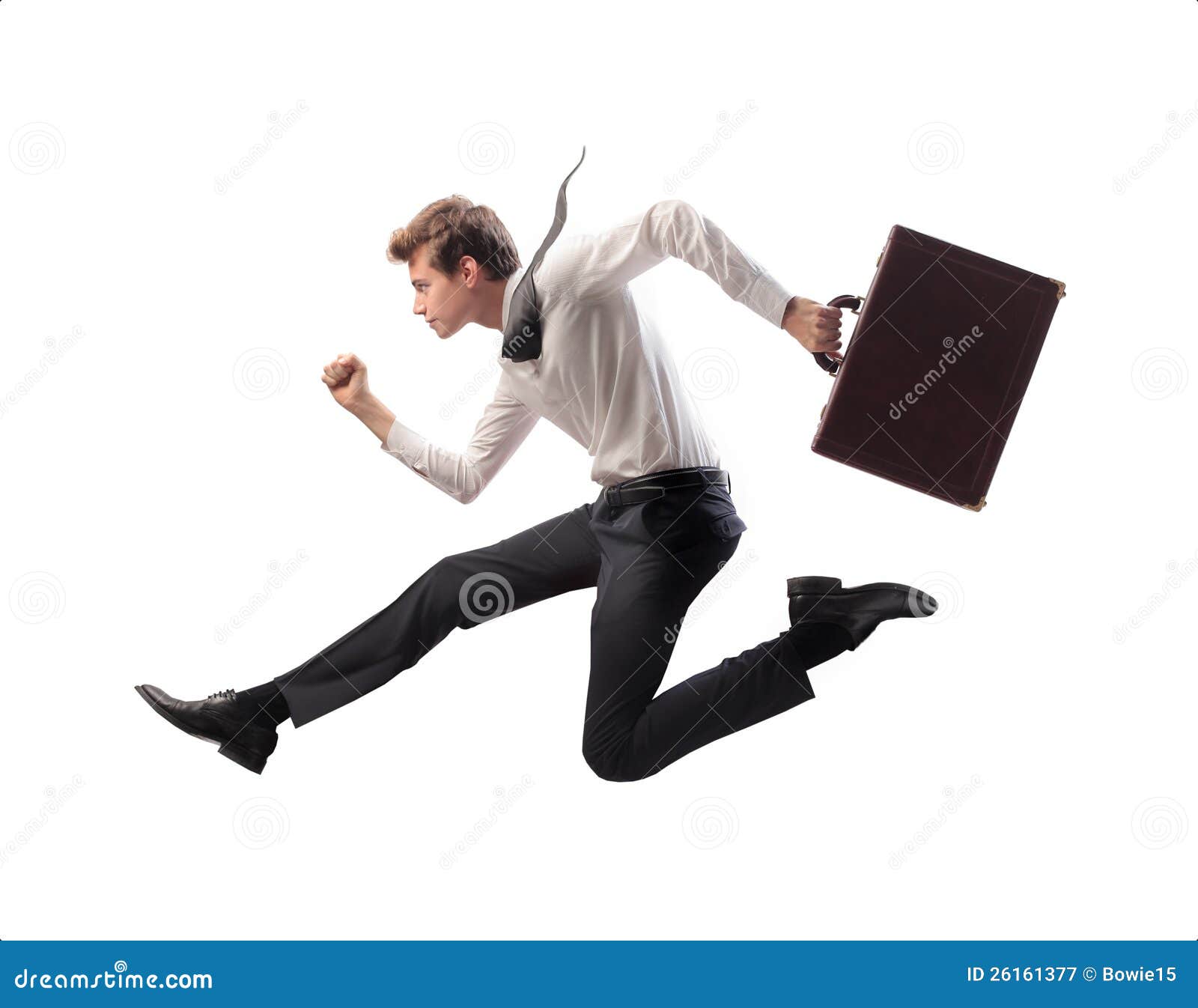 Businessman Running Jump stock image. Image of active - 26161377