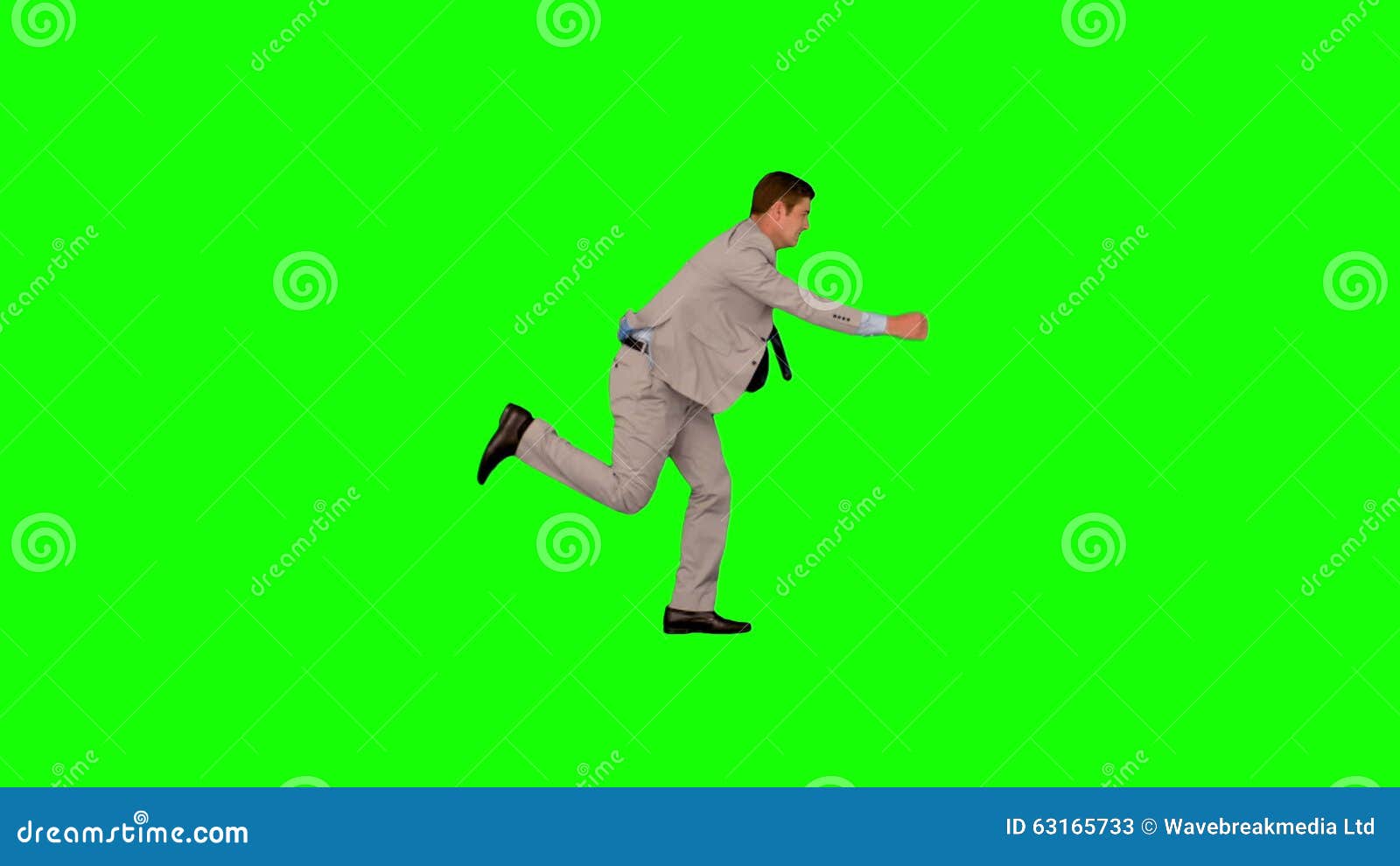 Businessman Running and Jumping in Slow Motion Stock Video - Video of ...