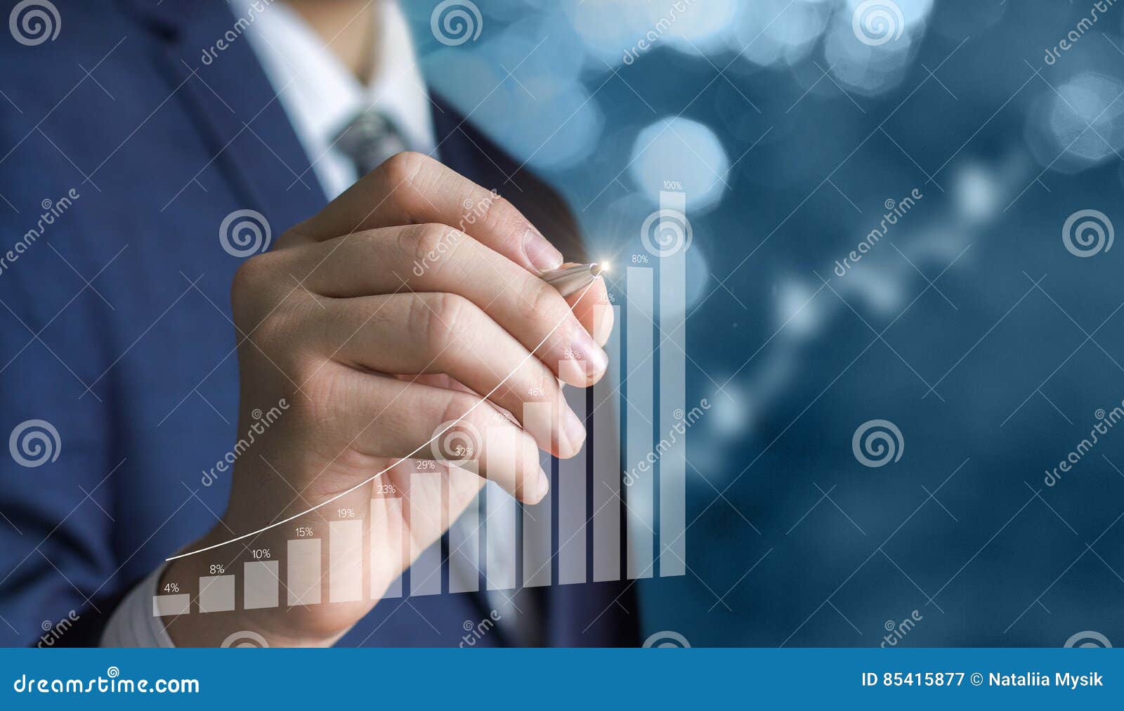 Businessman Running with Statistics. Stock Image - Image of forecasting ...