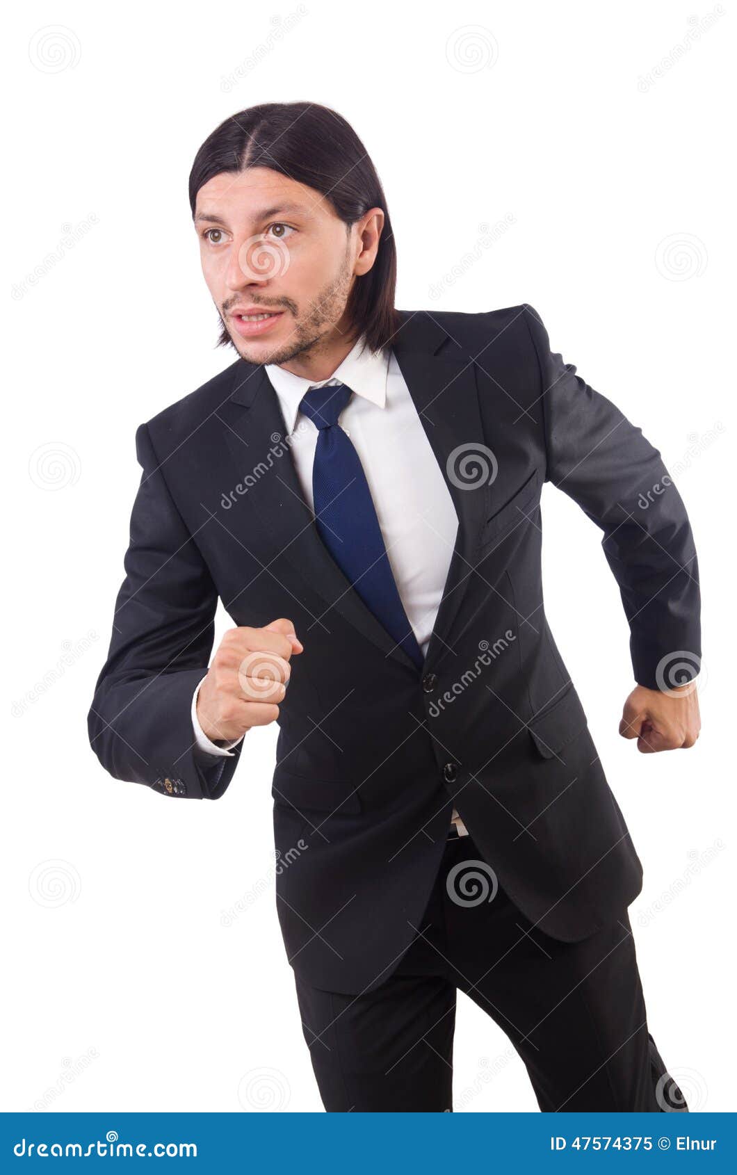 Businessman Rushing Isolated Stock Image - Image of background, joyful ...