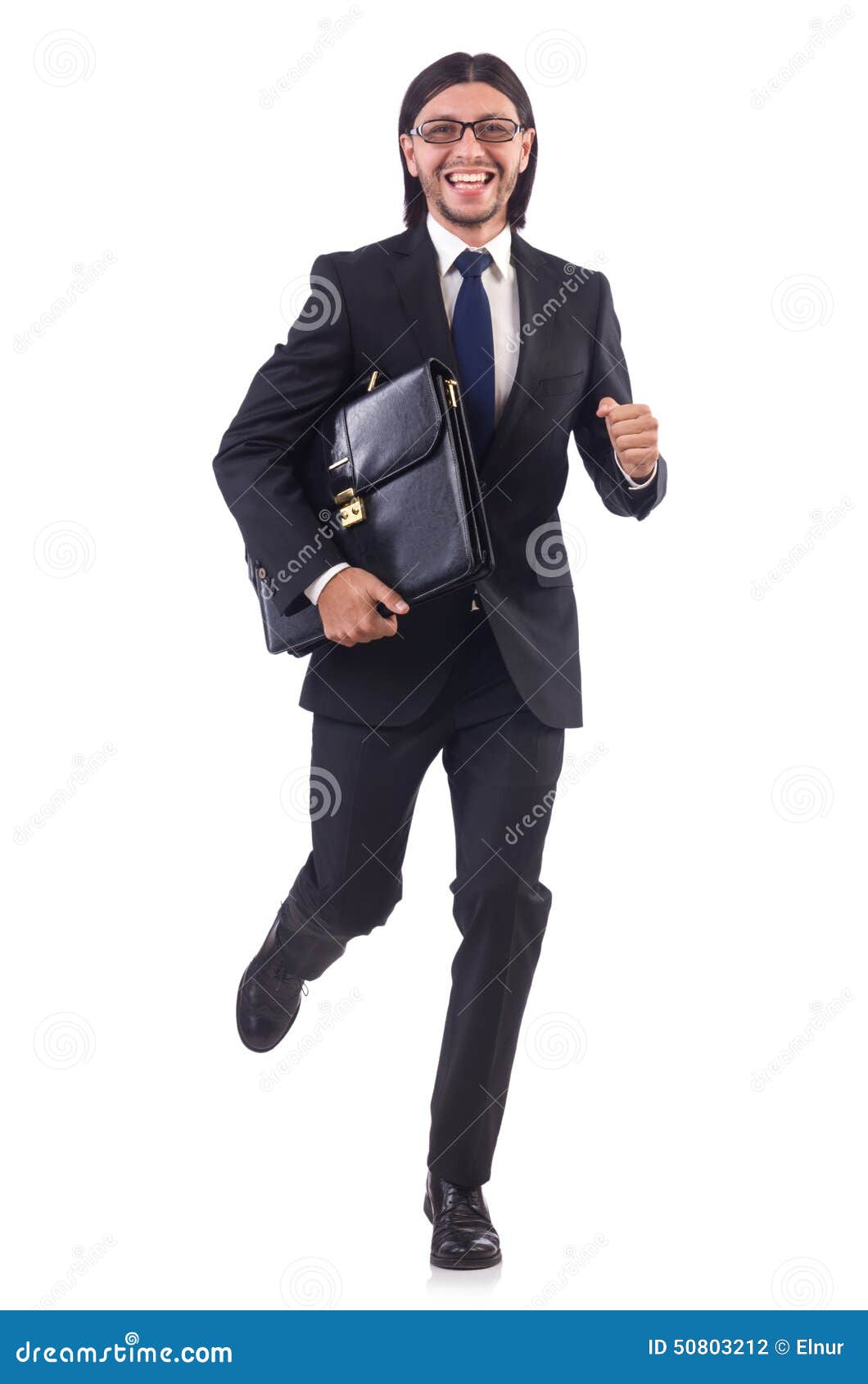 Businessman rushing stock photo. Image of happy, attractive - 50803212