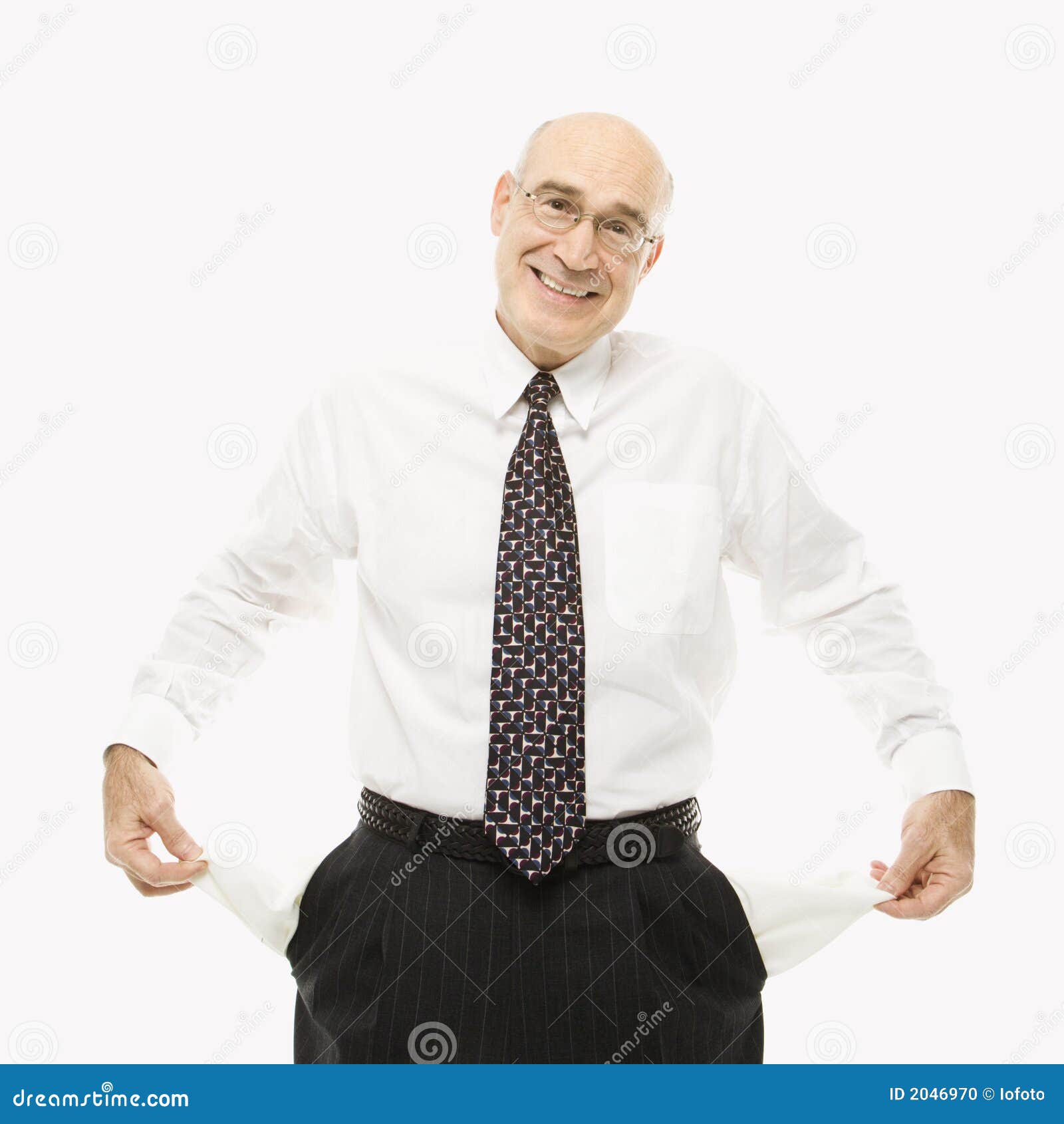 Businessman S Empty Pockets Stock Photo - Image of posed, penniless ...