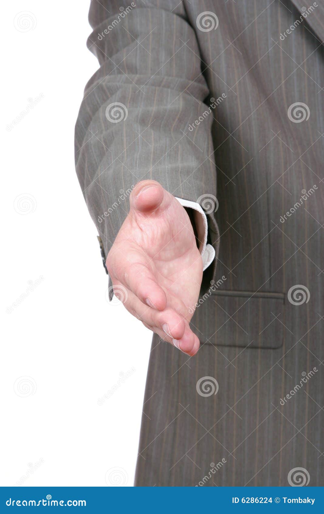 Businessman S Extended Hand Stock Photo - Image of deal, business: 6286224