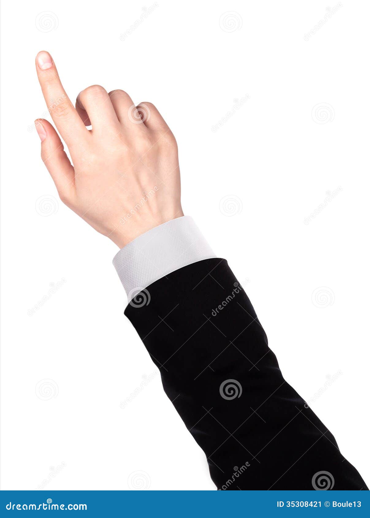 Businessman S Finger Pointing or Touching Stock Image - Image of human ...