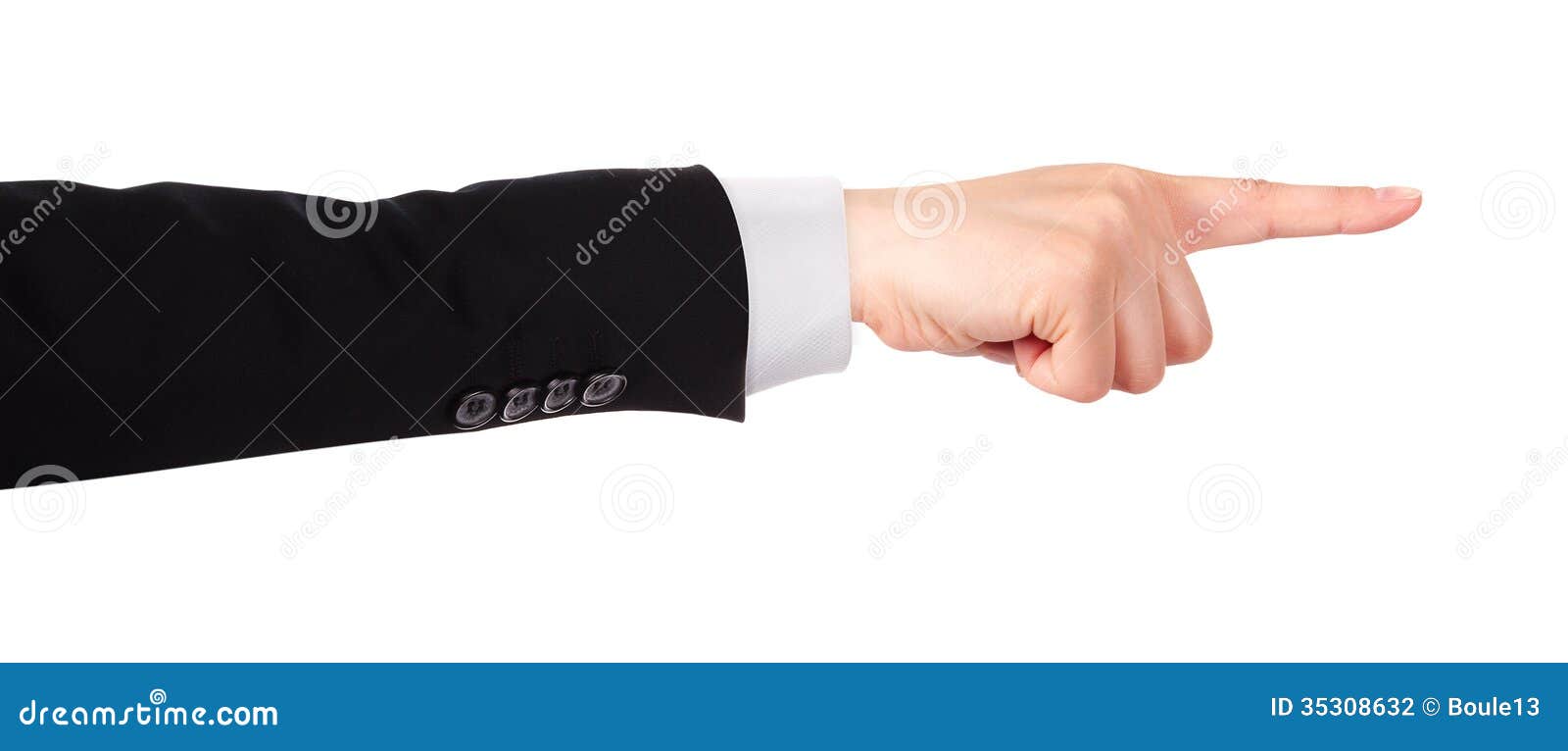 Businessman S Finger Pointing or Touching Stock Photo - Image of ...