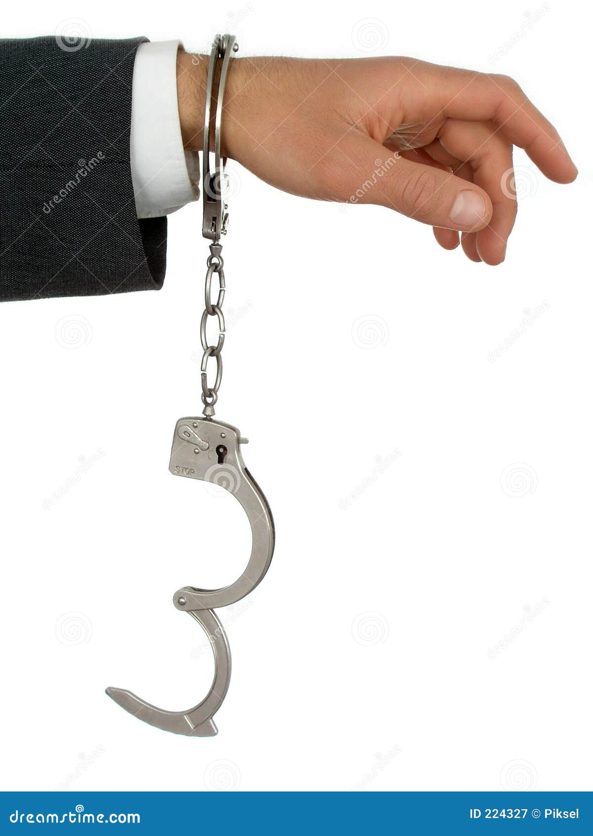 Businessman S Hand in Handcuffs Stock Image - Image of arrested, crime ...