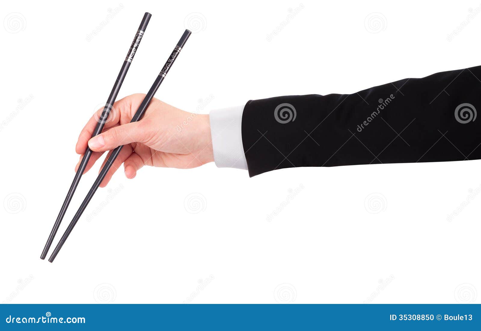 Businessman S Hand Holding Chopsticks Stock Photo - Image of ...