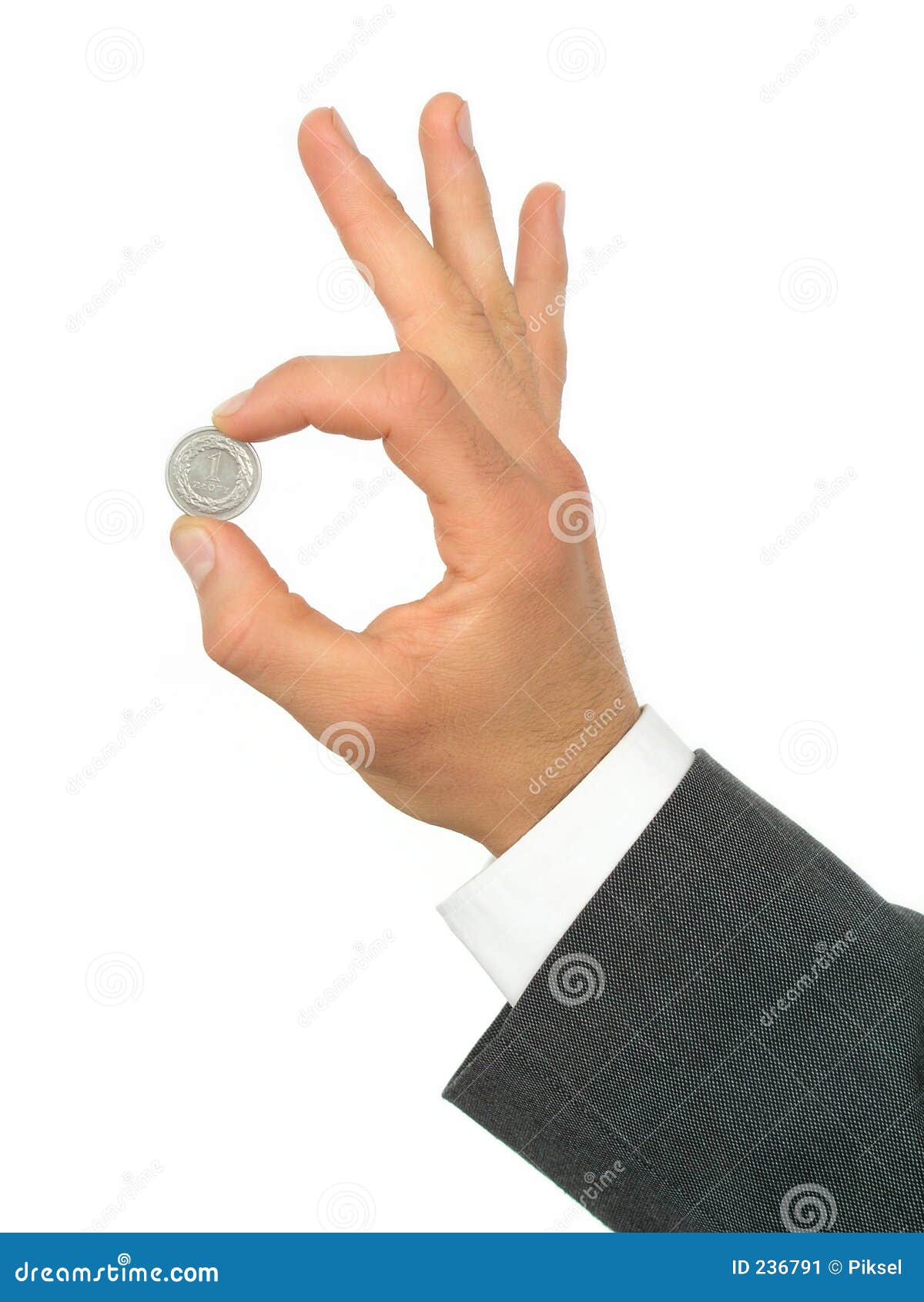 Businessman S Hand Holding Coin Stock Image - Image of male, buying: 236791