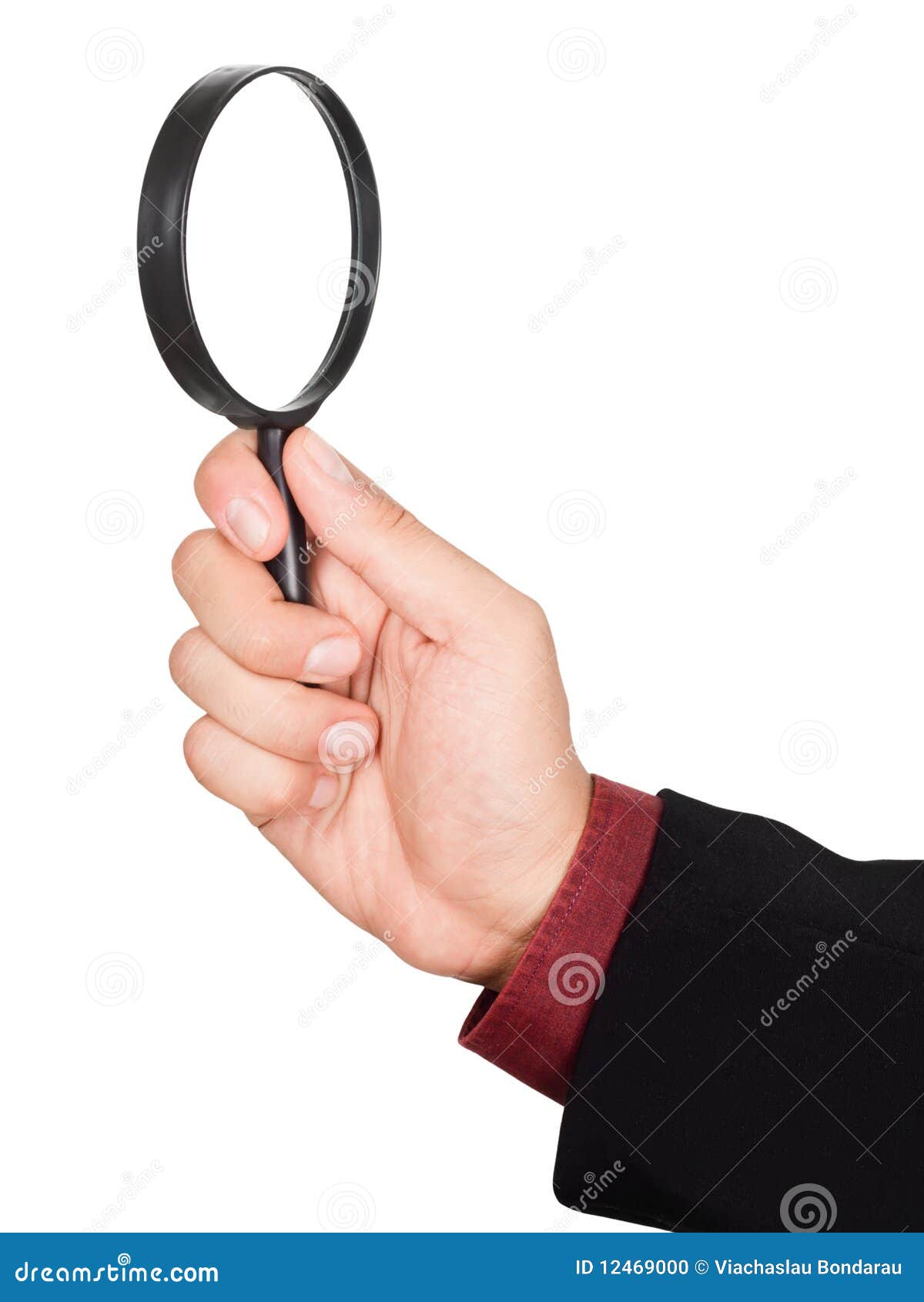 Businessman S Hand Holding Magnifying Glass Stock Photo - Image of ...
